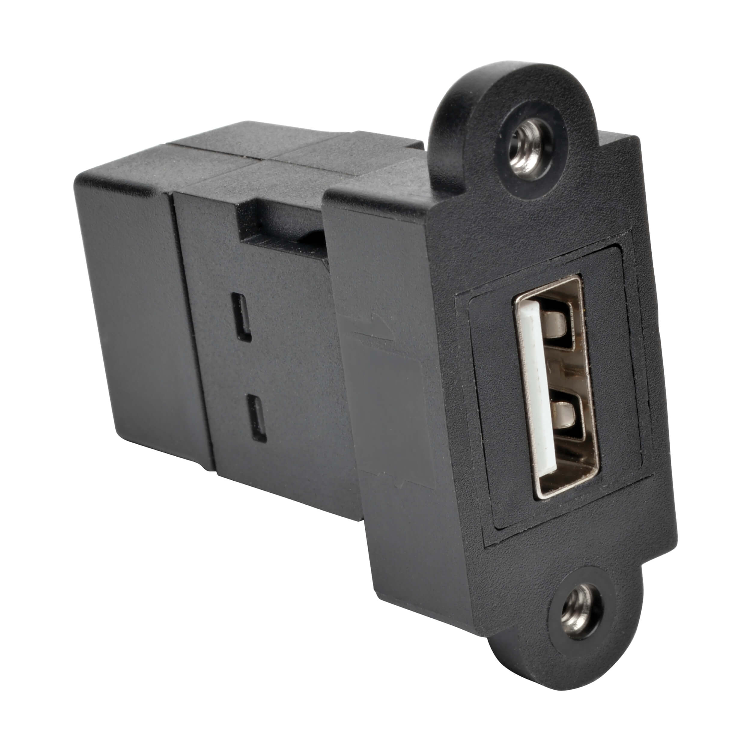 USB 2.0 All-in-One Keystone/Panel Mount Coupler, Black | Eaton