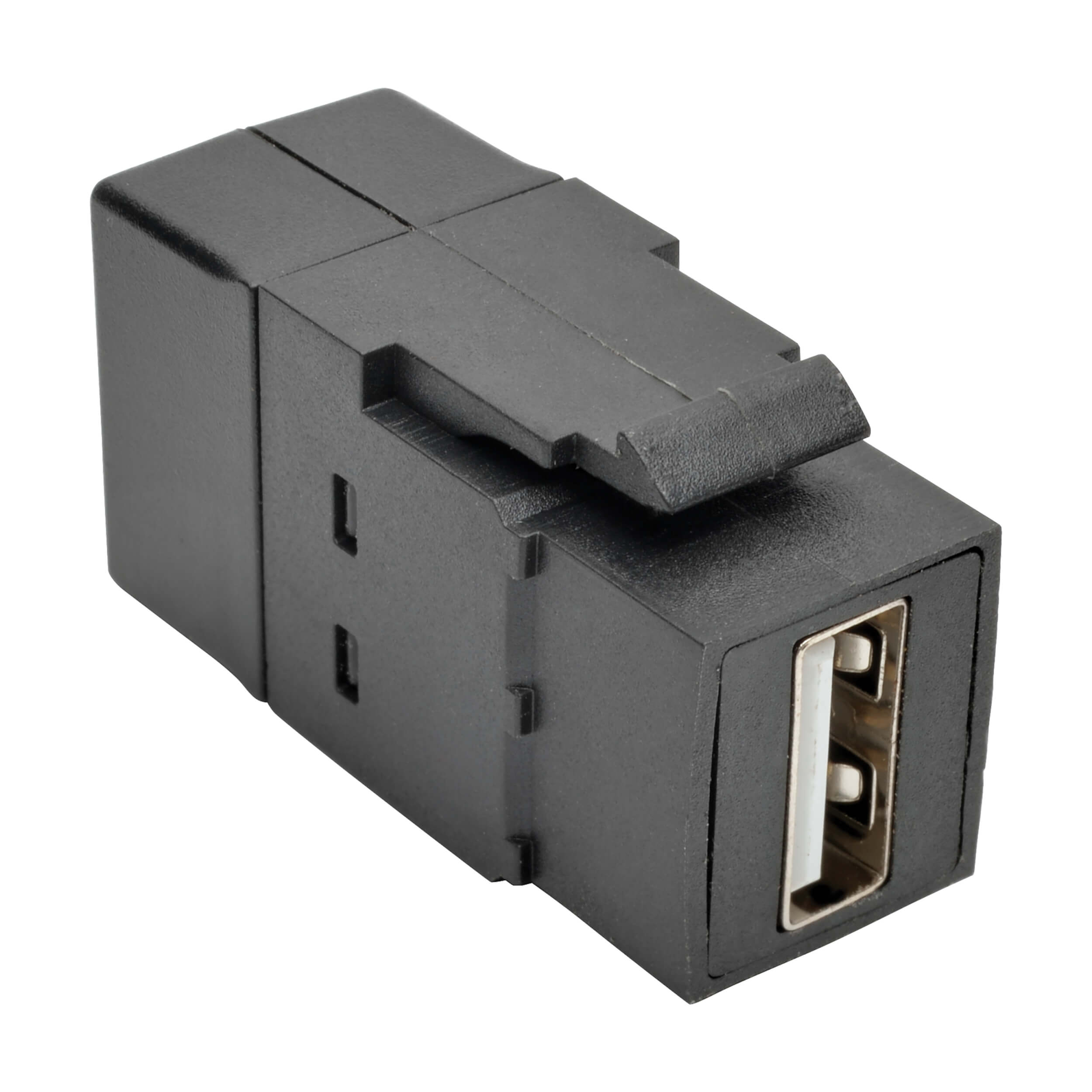 USB 2.0 All-in-One Keystone/Panel Mount Coupler, Black | Eaton