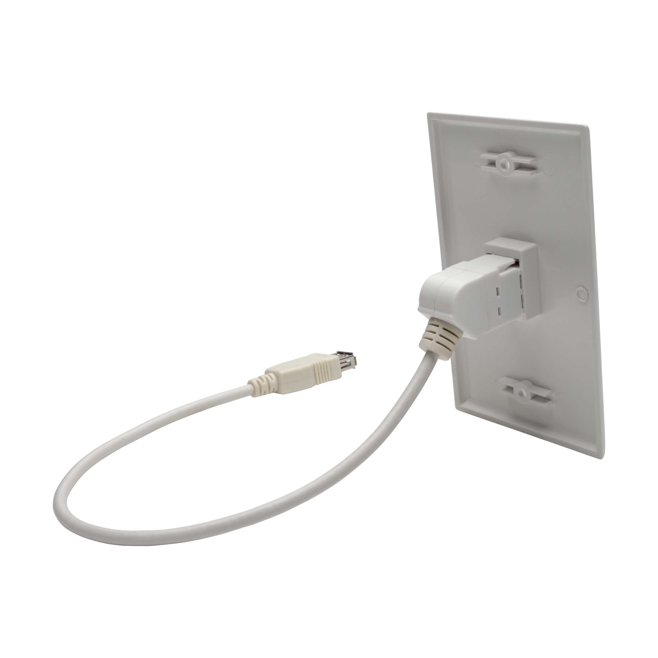 Panel Mount USB Cable, 1ft, Female to Female, Angled | Eaton