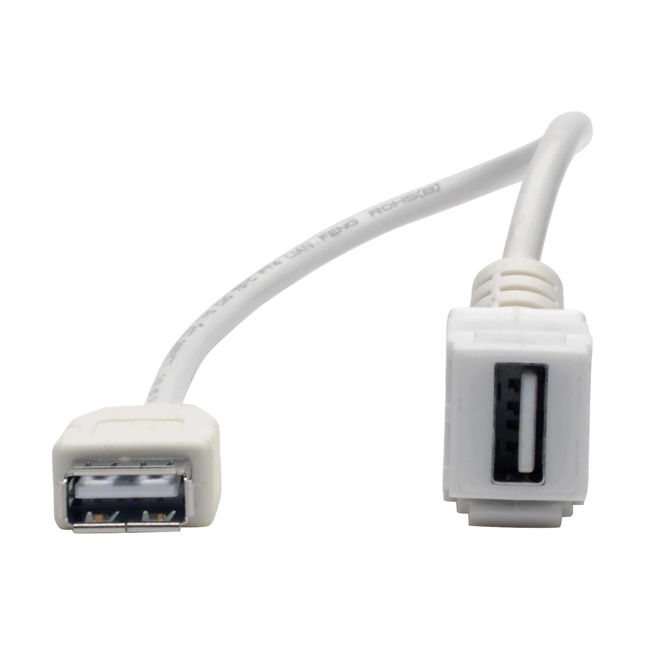 Panel Mount USB Cable, 1ft, Female to Female, Angled | Eaton