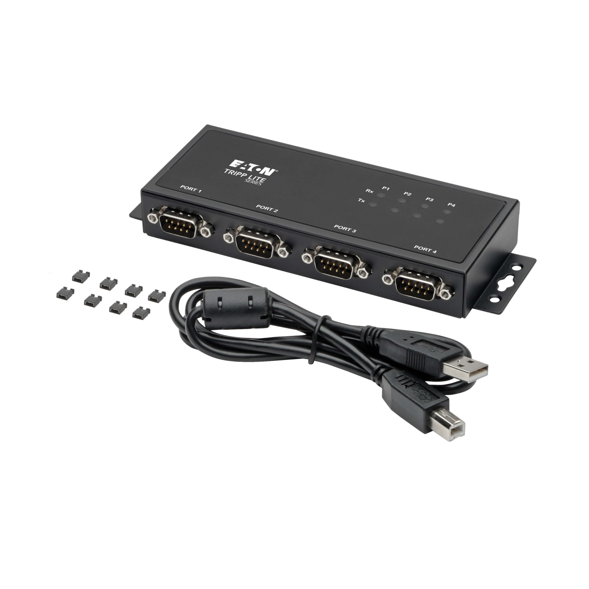 4 Port USB to Serial Adapter - USB-B to DB9 RS485 RS422 | Eaton