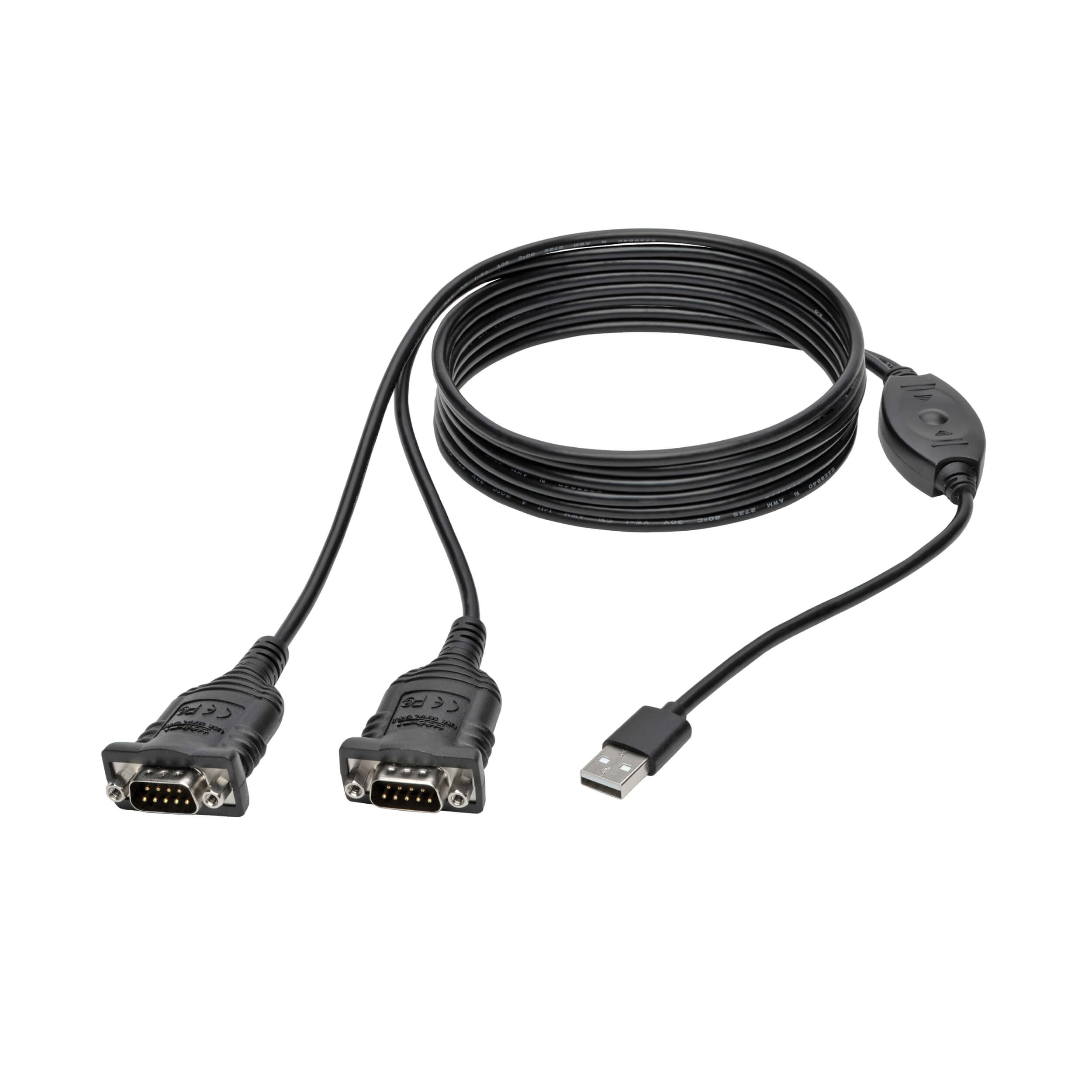 2-Port USB-A to DB9 Serial Adapter Cable, 6-ft. | Eaton