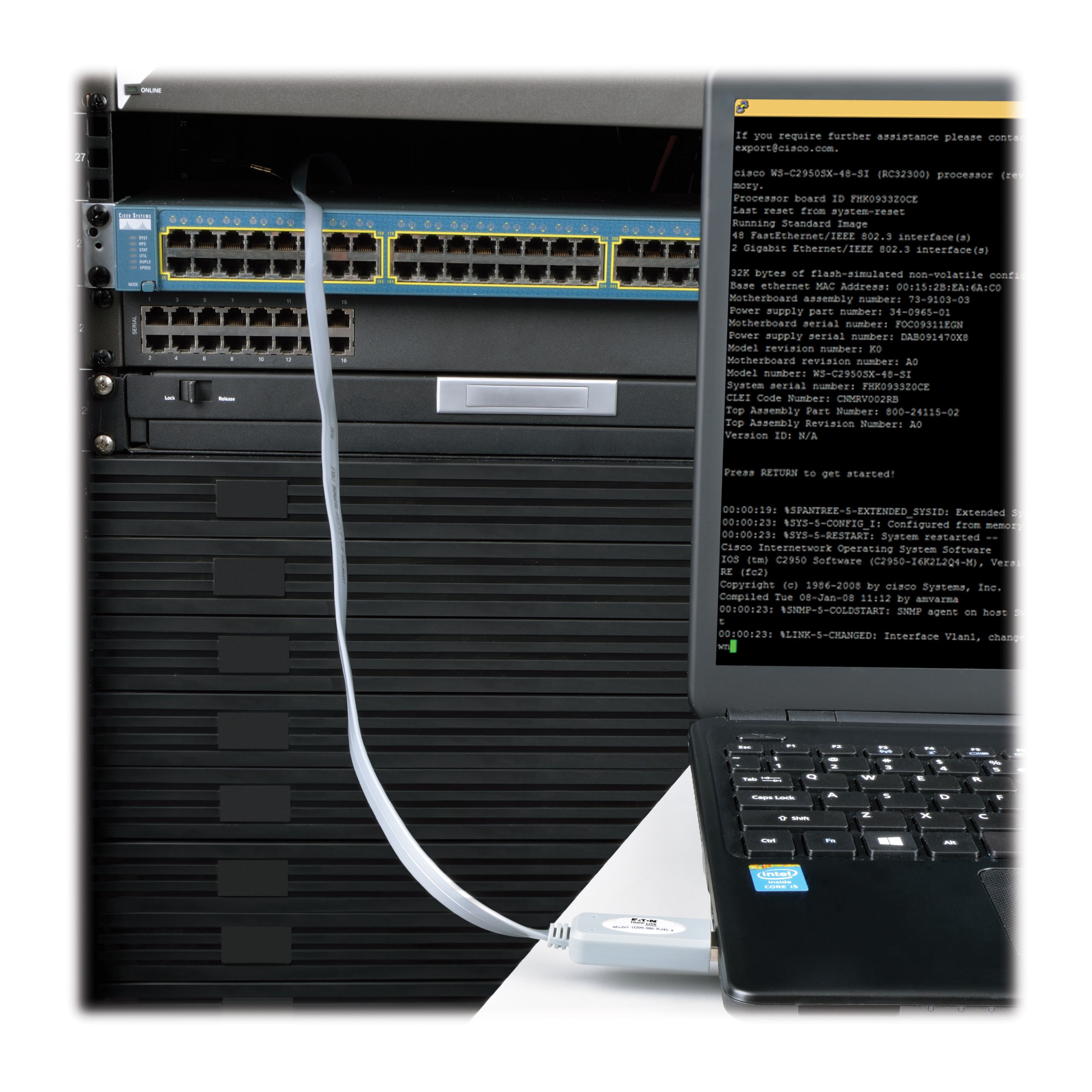 USB-A to RJ45 Serial Cisco Rollover Cable, 6-ft | Eaton