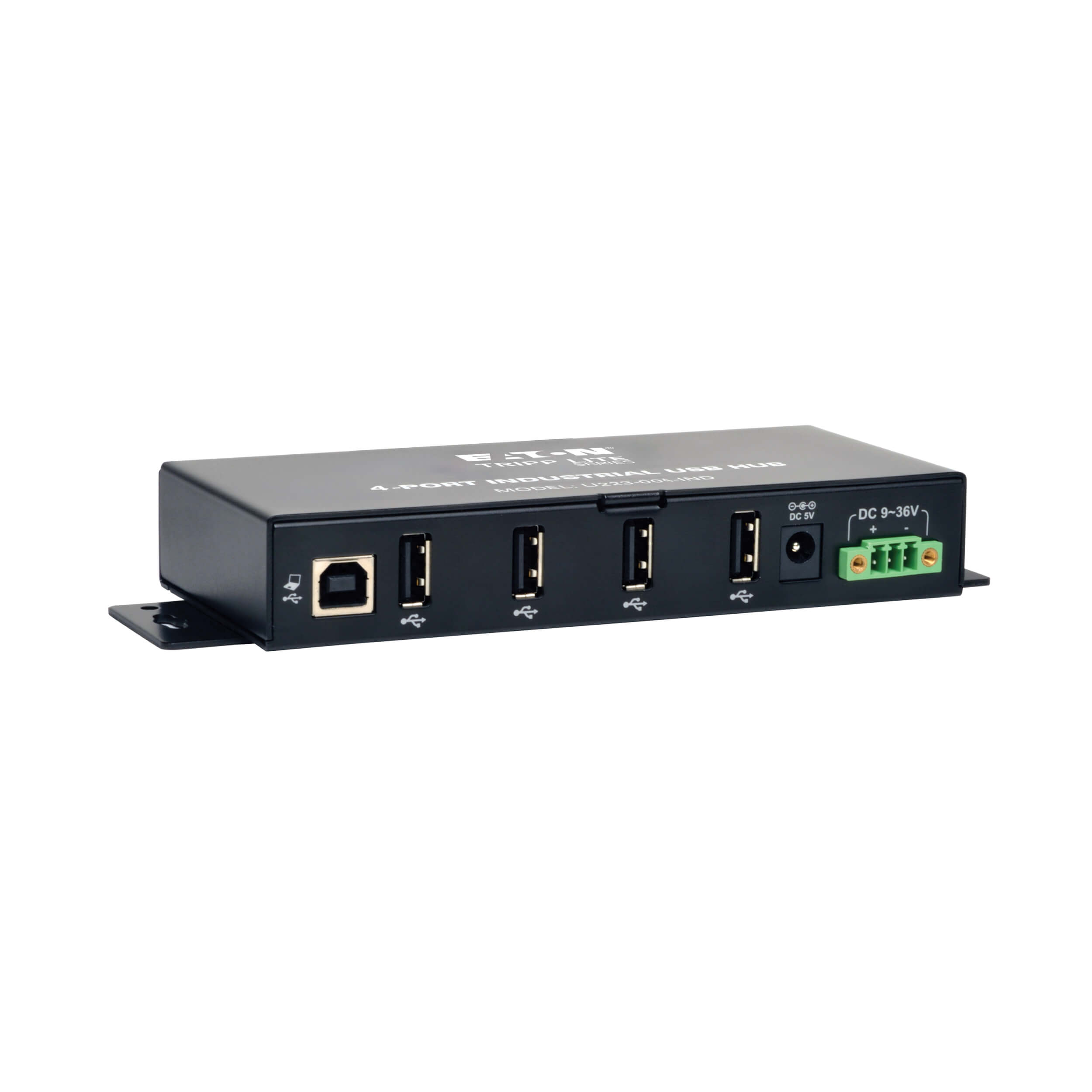 4-Port Industrial-Grade USB 2.0 Hub, ESD Immunity, DIN Mount | Eaton