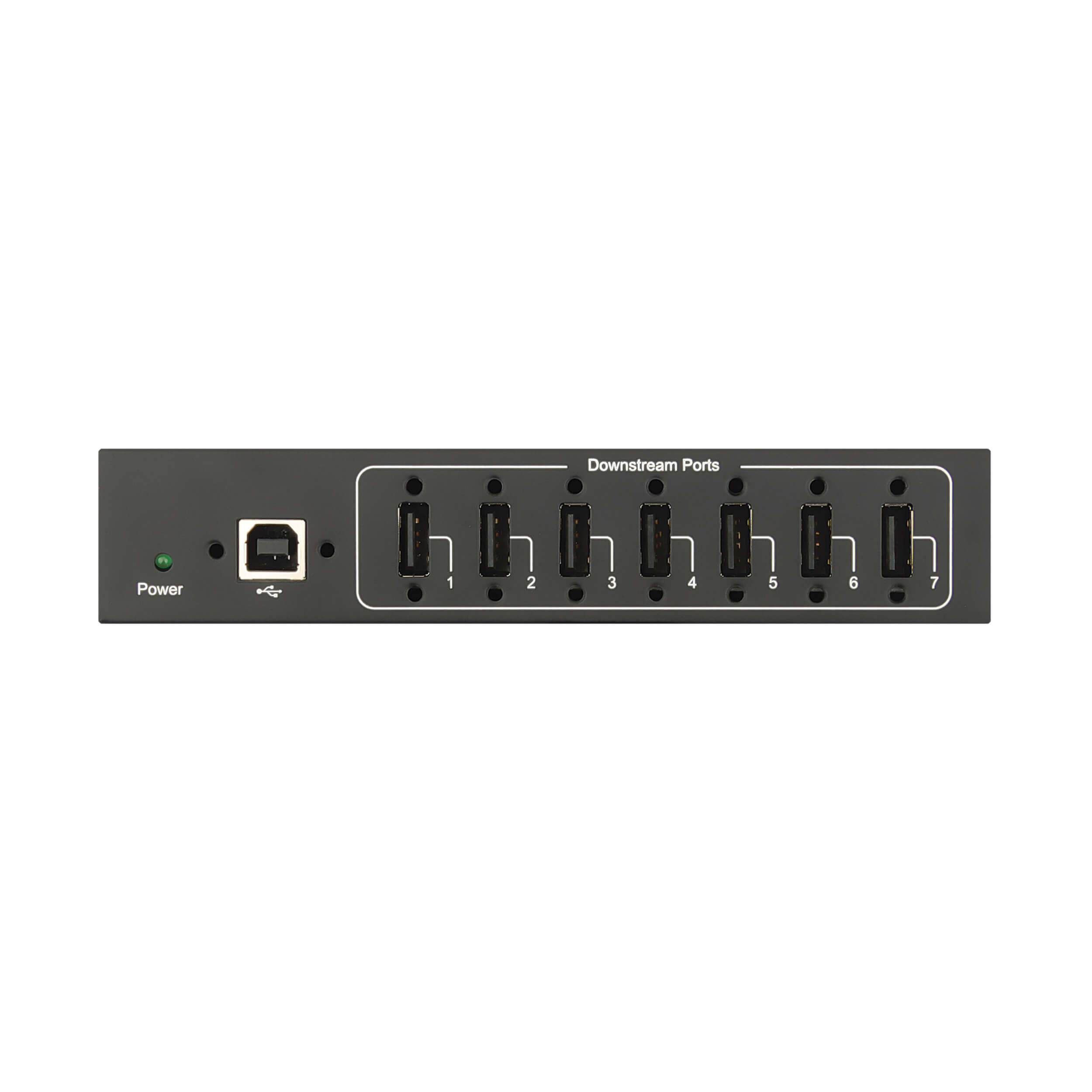 7-Port Industrial-Grade Hub - USB 2.0, ESD Immunity, Metal Housing, DIN ...
