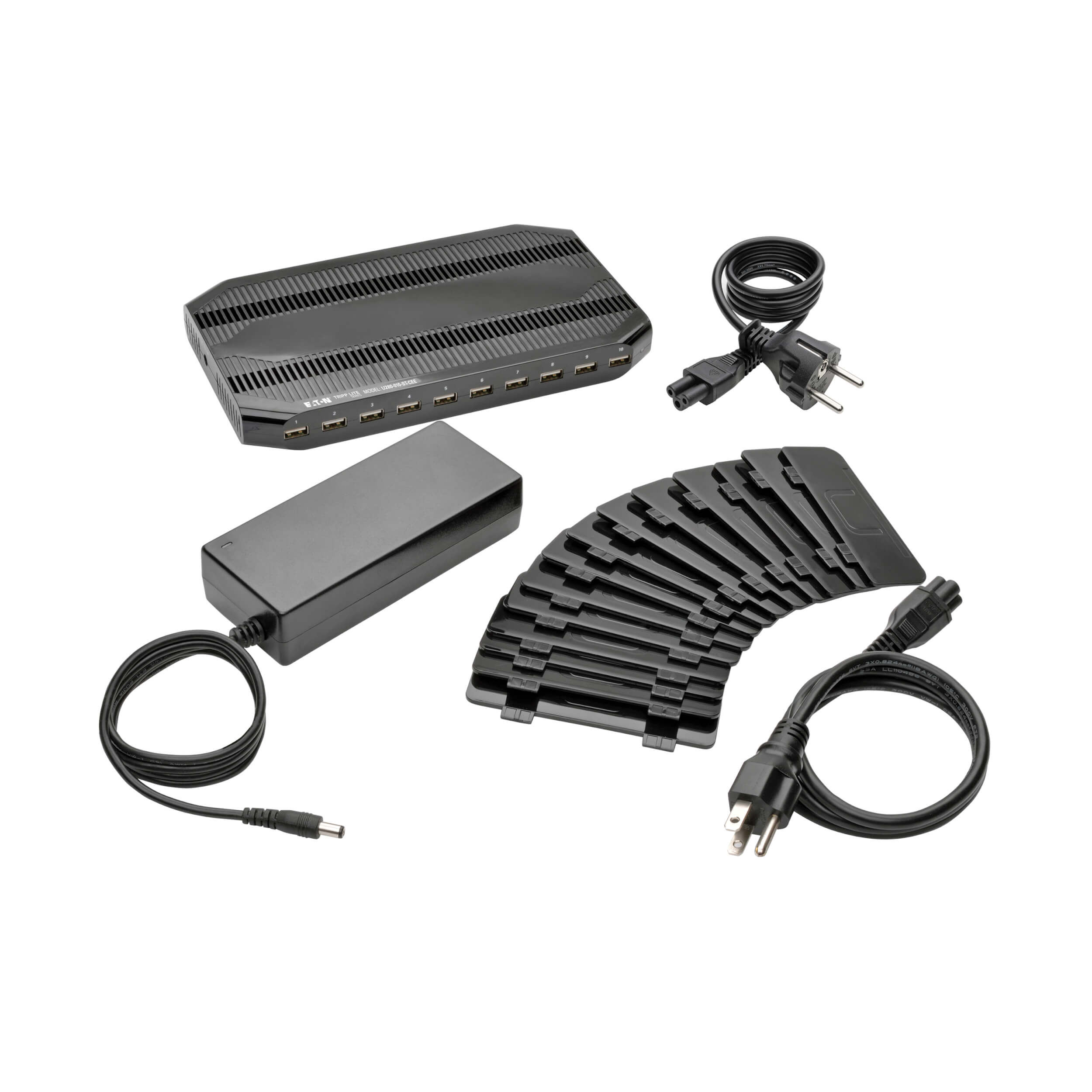 10-Port USB Charging Station, 12V 8A 96W USB, Schuko | Eaton