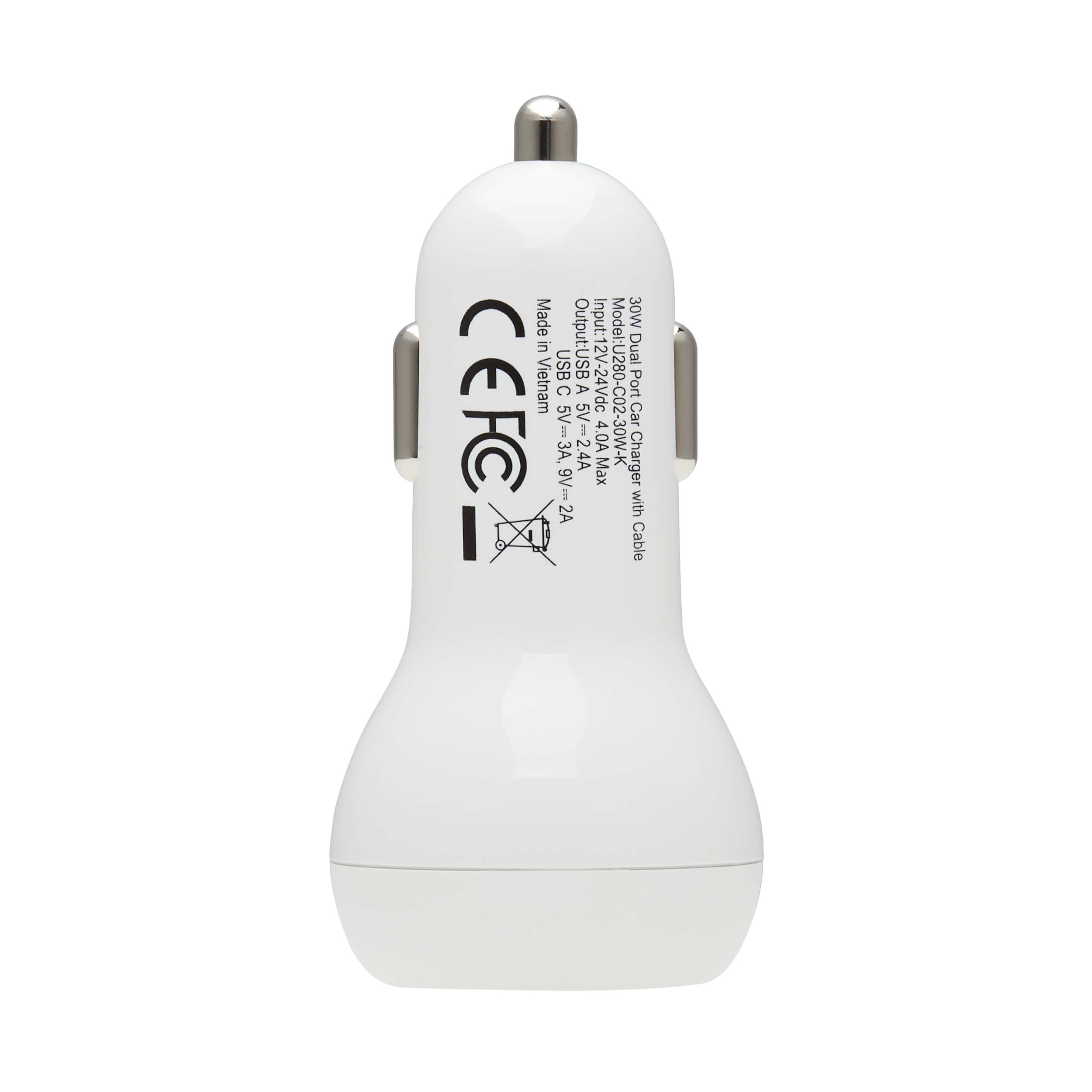 2-Port USB-C and USB-A Car Charger, 30W | Eaton
