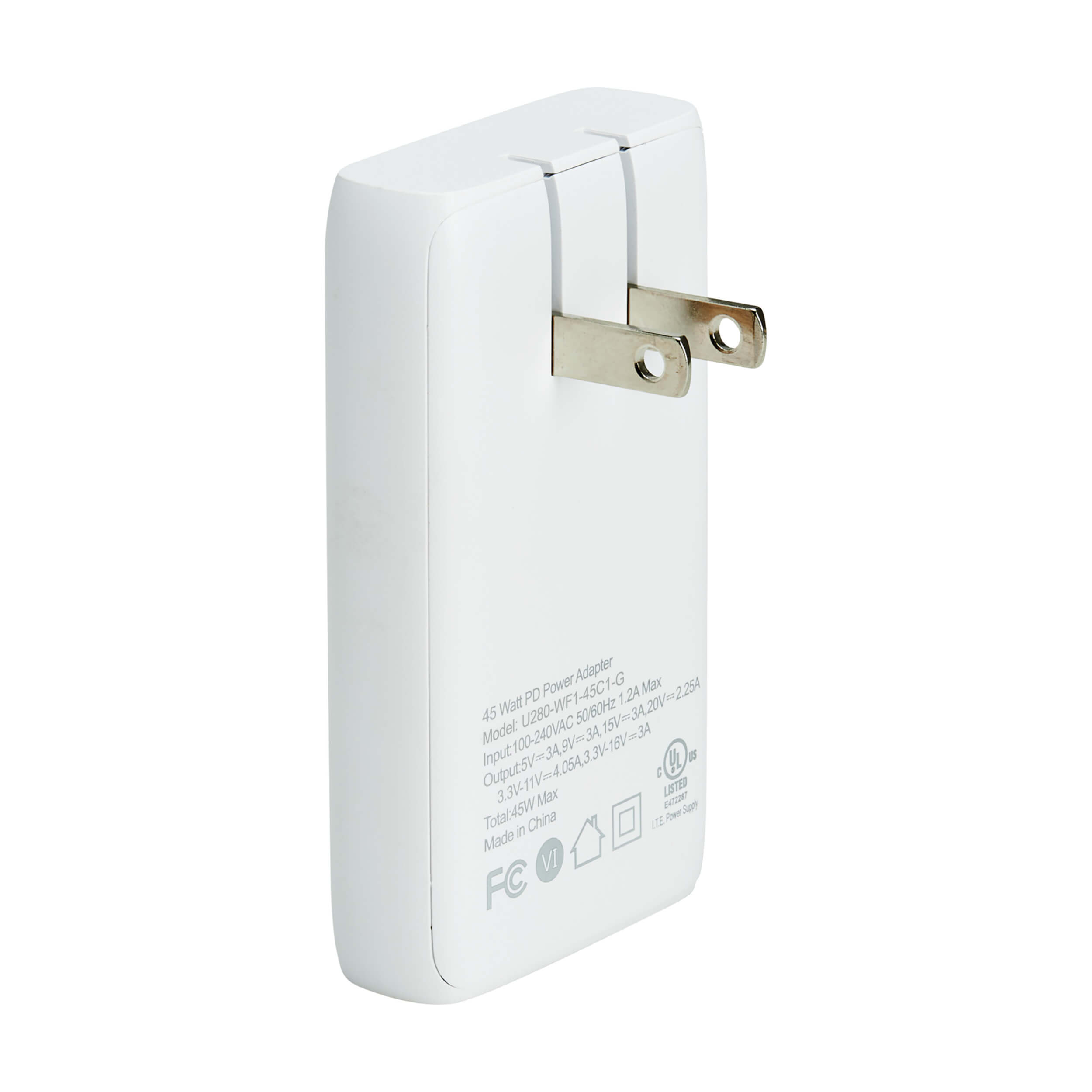 Ultra Slim USB-C Wall Charger - 45W, GaN Technology, Power Delivery (PD ...