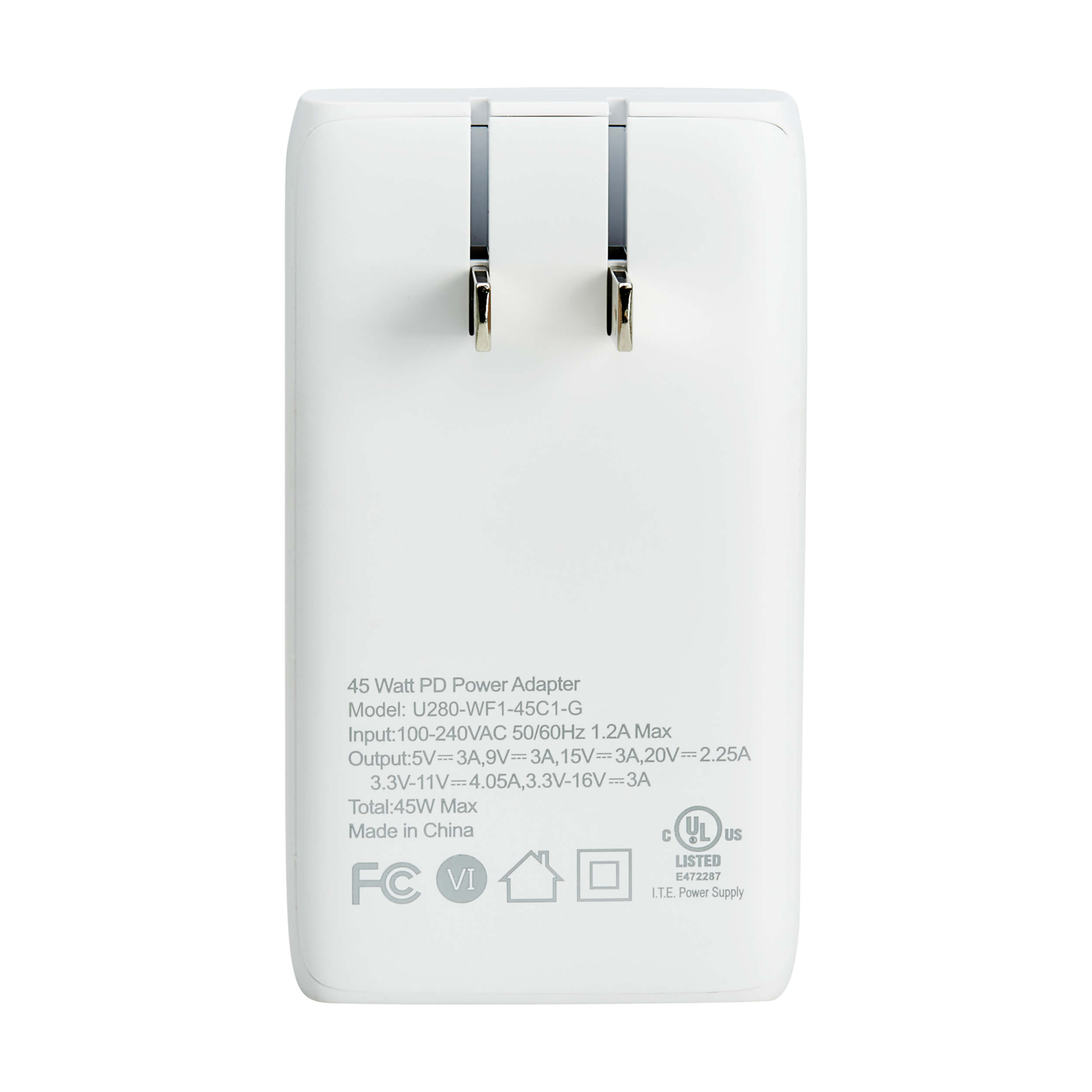 Ultra Slim USB-C Wall Charger - 45W, GaN Technology, Power Delivery (PD ...