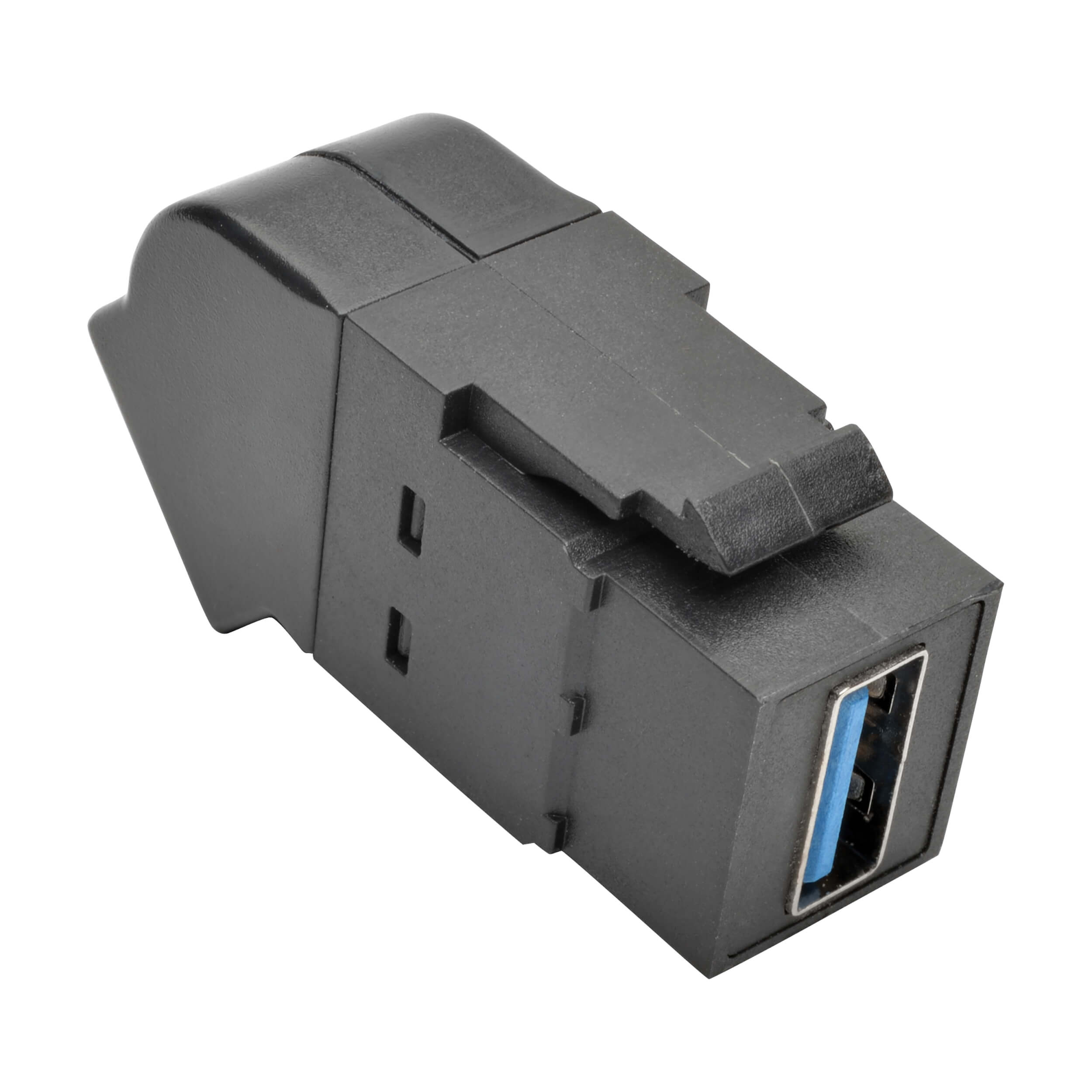 USB 3.0 All-in-One Keystone/Panel Mount Angled Coupler Female | Eaton