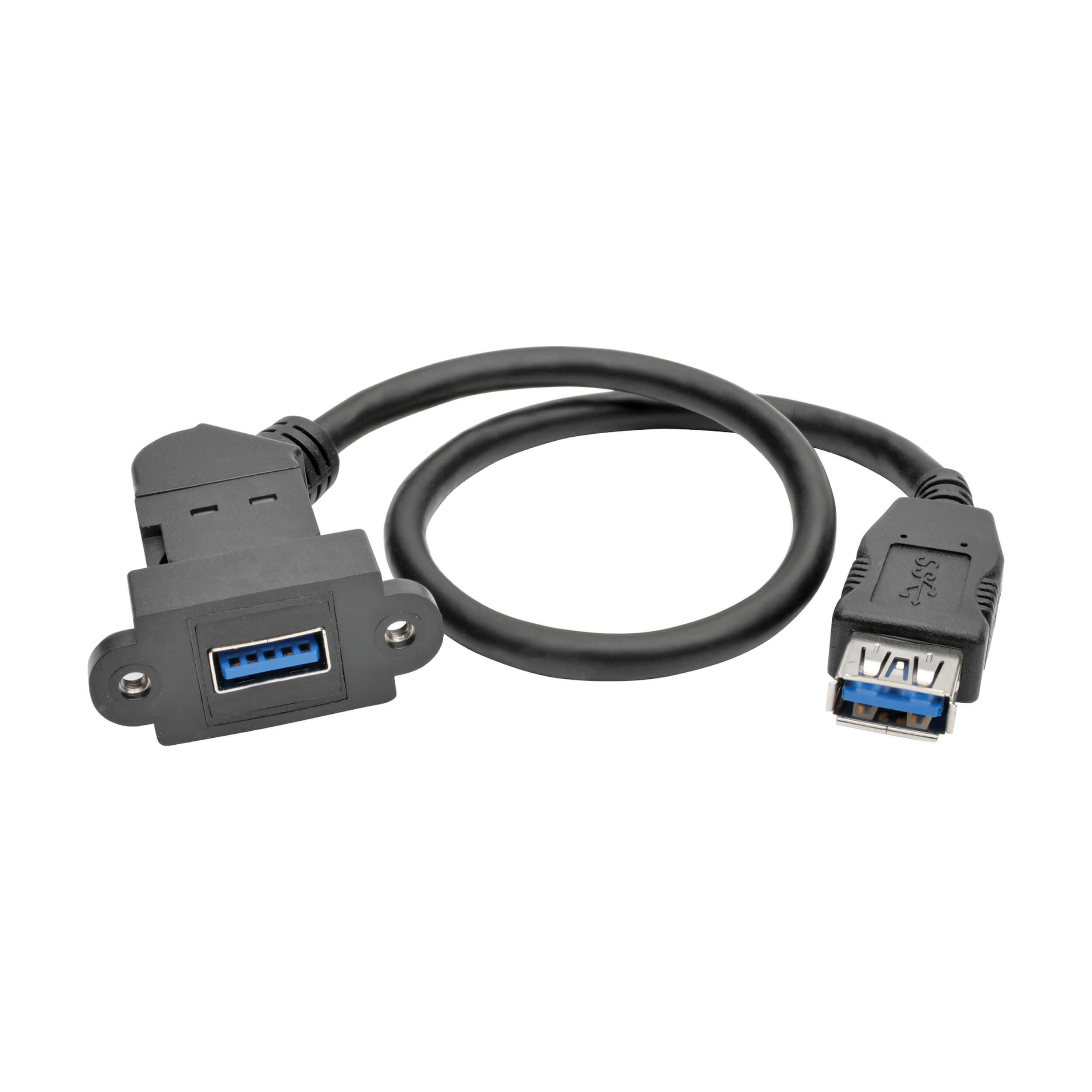 USB 3.0 All-in-One Keystone/Panel Mount Coupler Cable 1-ft. | Eaton