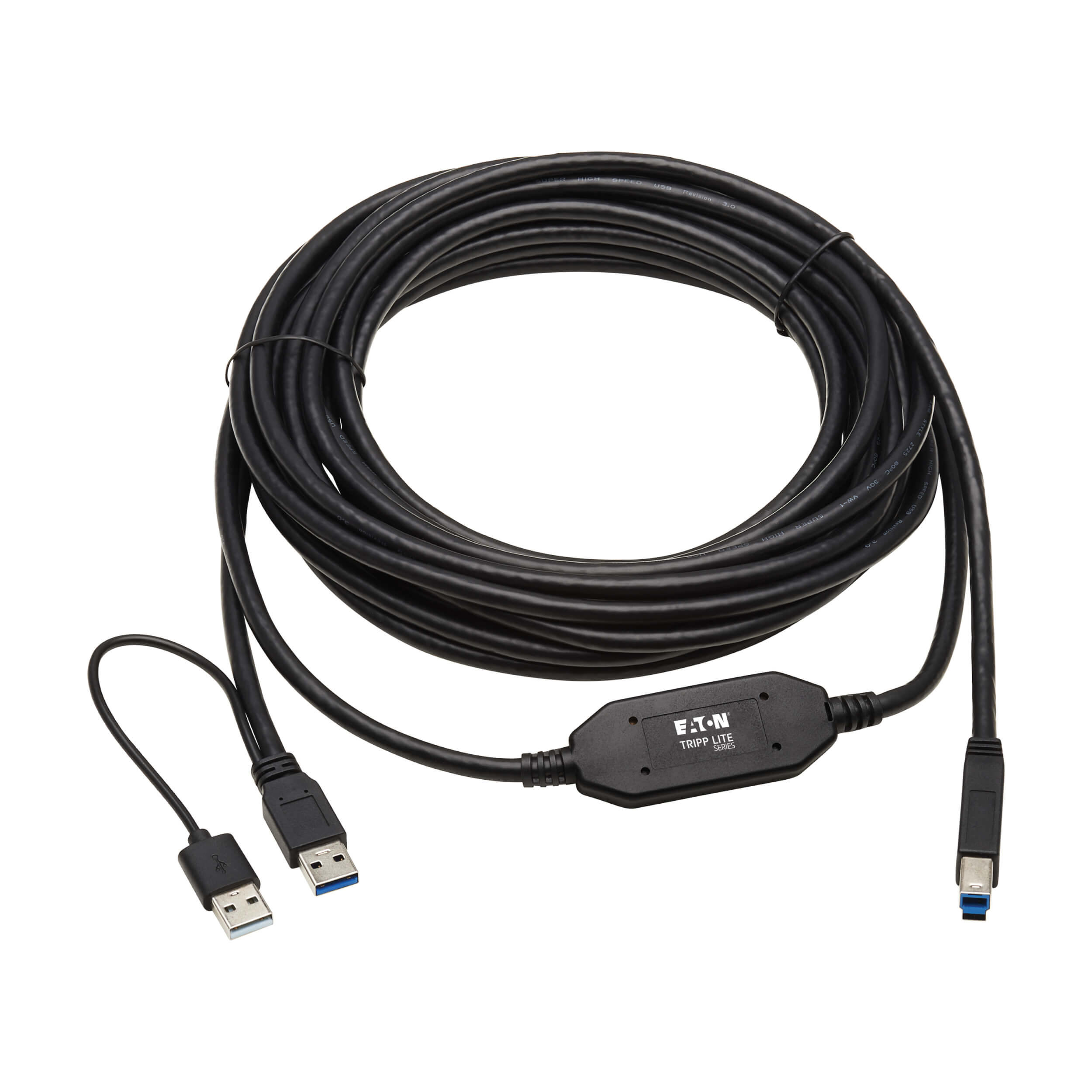 USB-A to USB-B Active Cable, 5 Gbps, 25 ft, 7.6m | Eaton