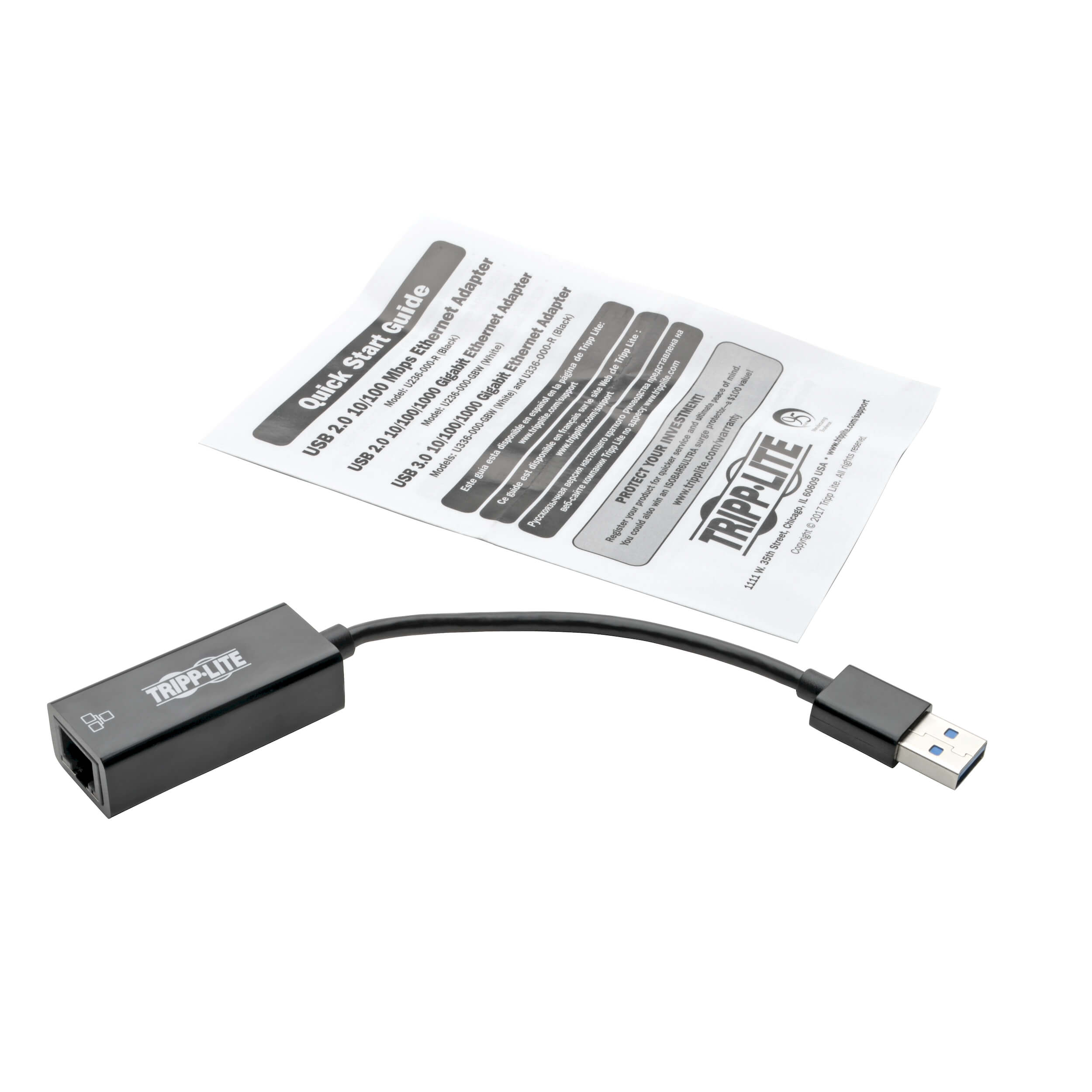 USB 3.0 Gigabit Ethernet Adapter, 10/100/1000 Mbps | Eaton