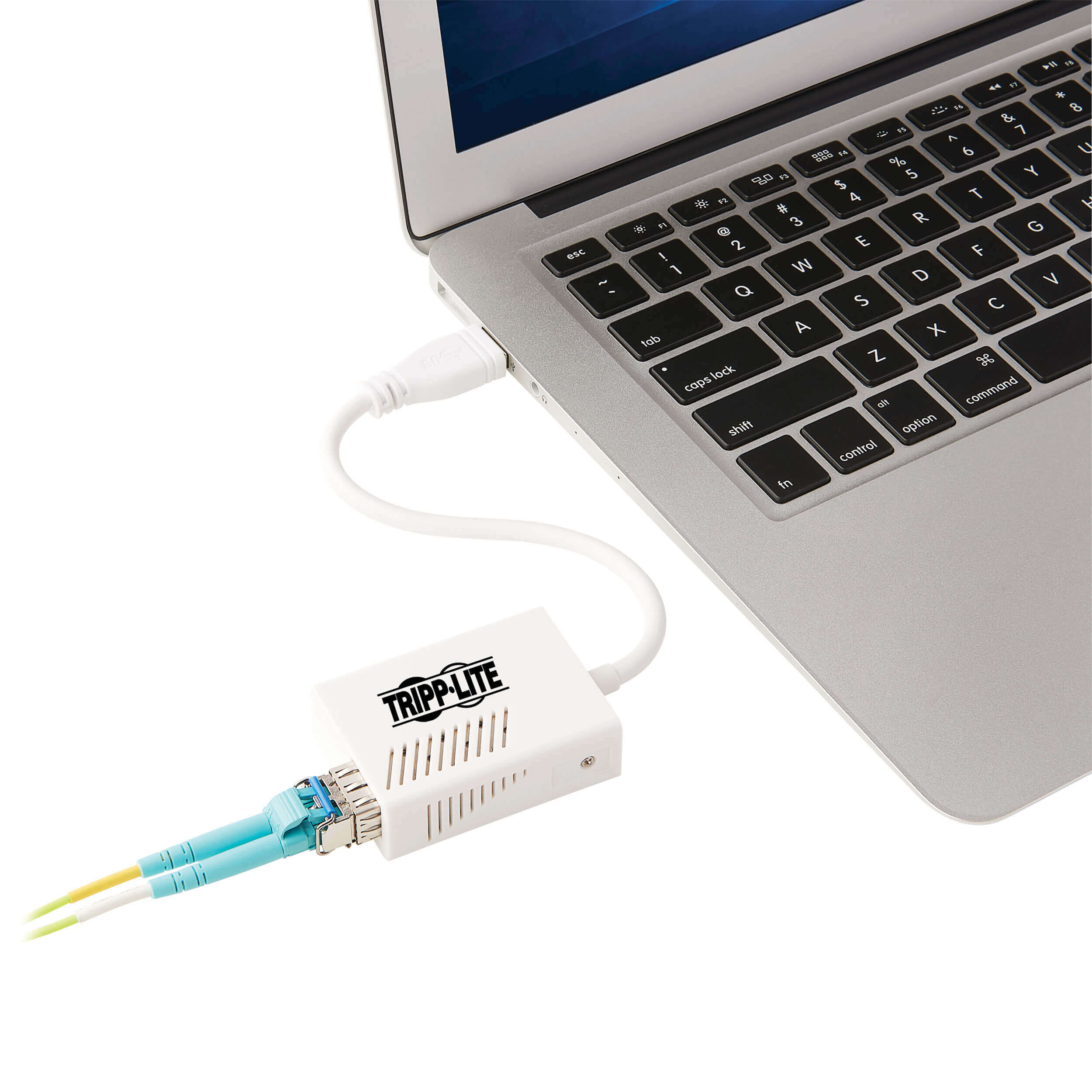 USB 3.0 Gigabit Ethernet Fiber Transceiver Adapter, 550m | Eaton