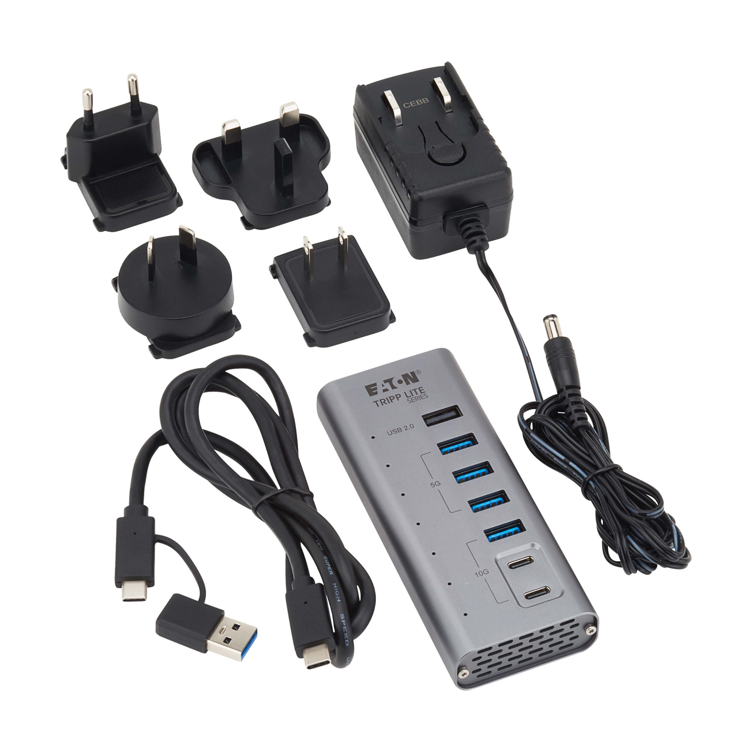 7-Port USB-A USB-C Hub, Data Rates up to 10 Gbps | Eaton