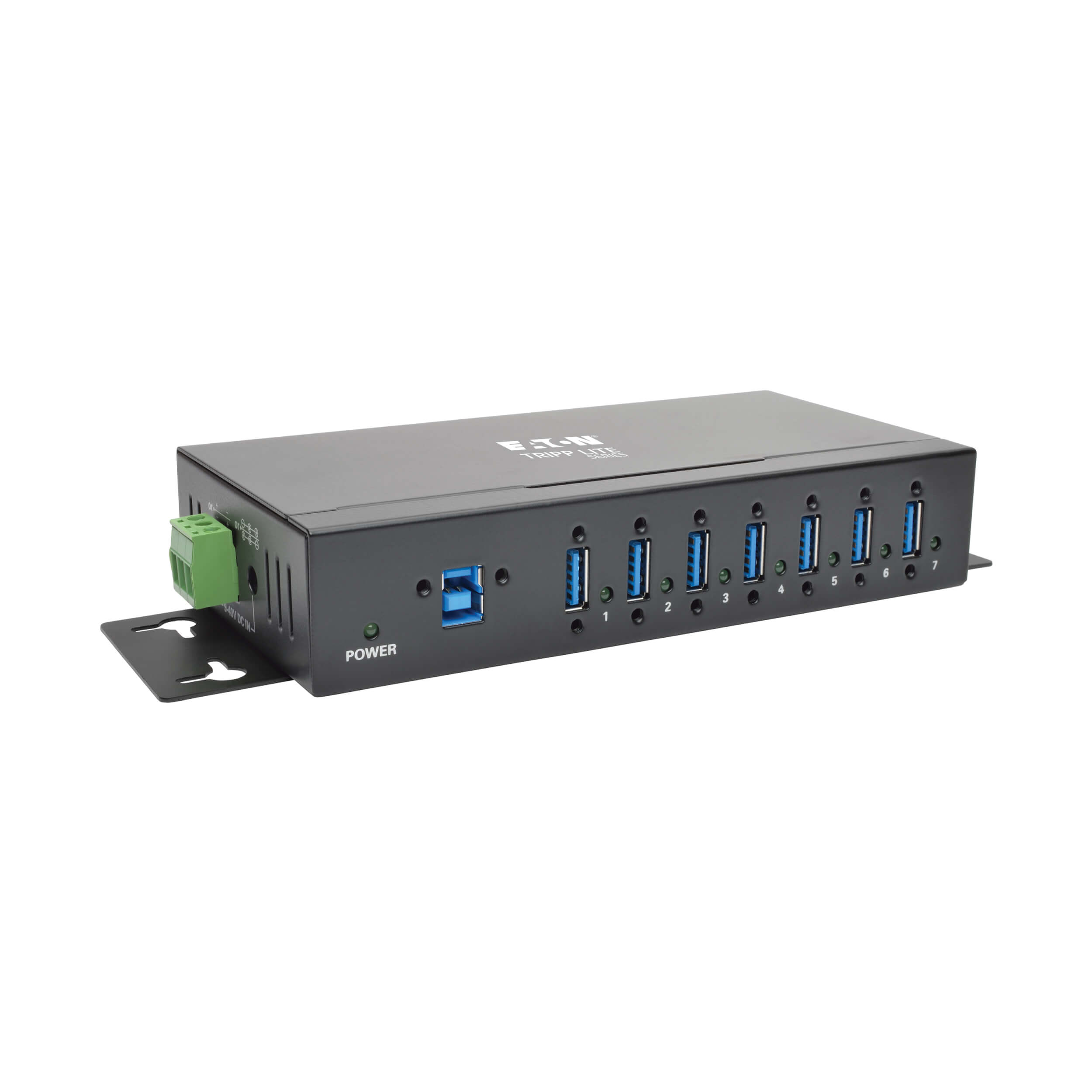 7-Port Industrial-Grade USB 3.0 Hub, DIN Mount | Eaton