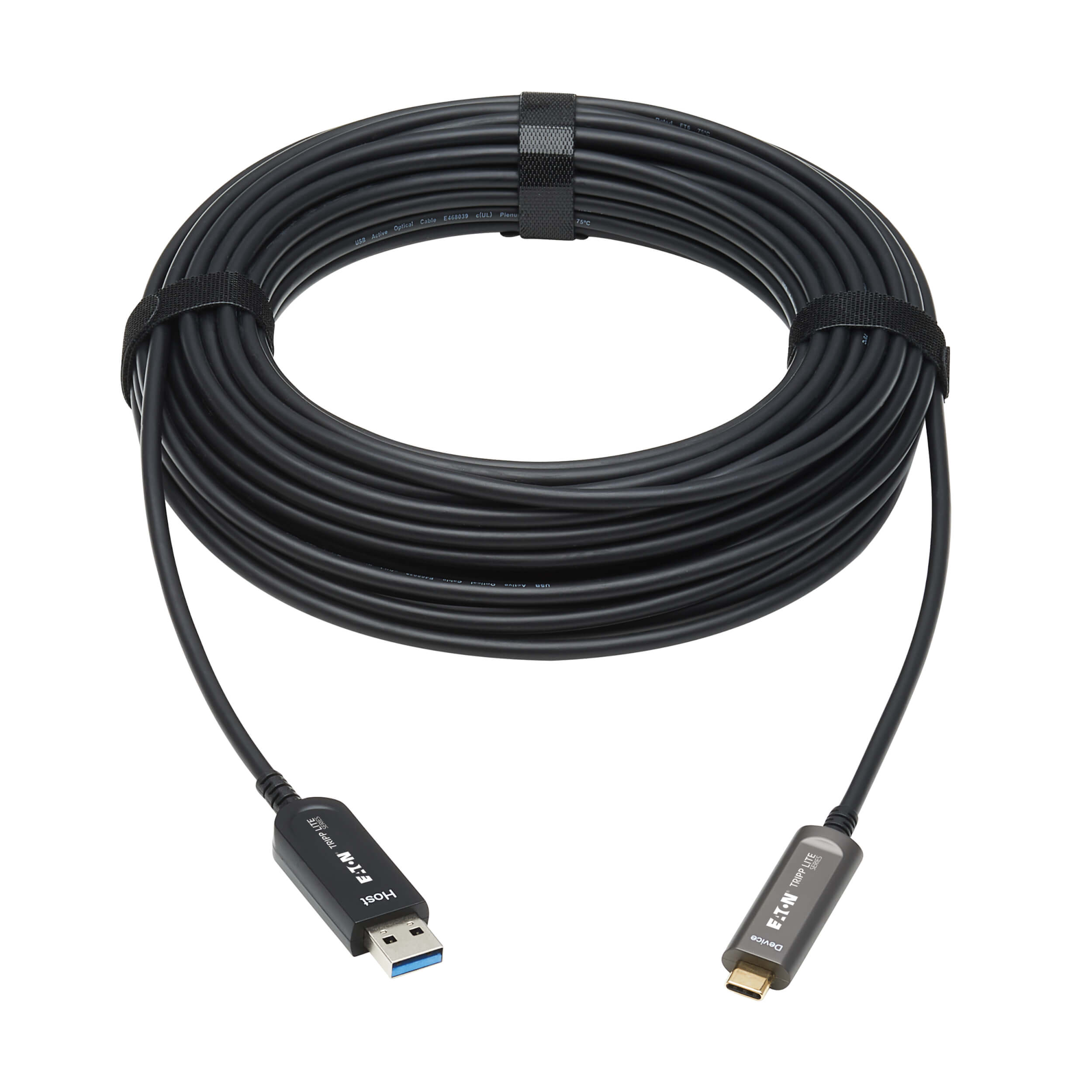 USB Active Optical Cable AOC, Plenum-Rated, USB-A USB-C, 15 m | Eaton