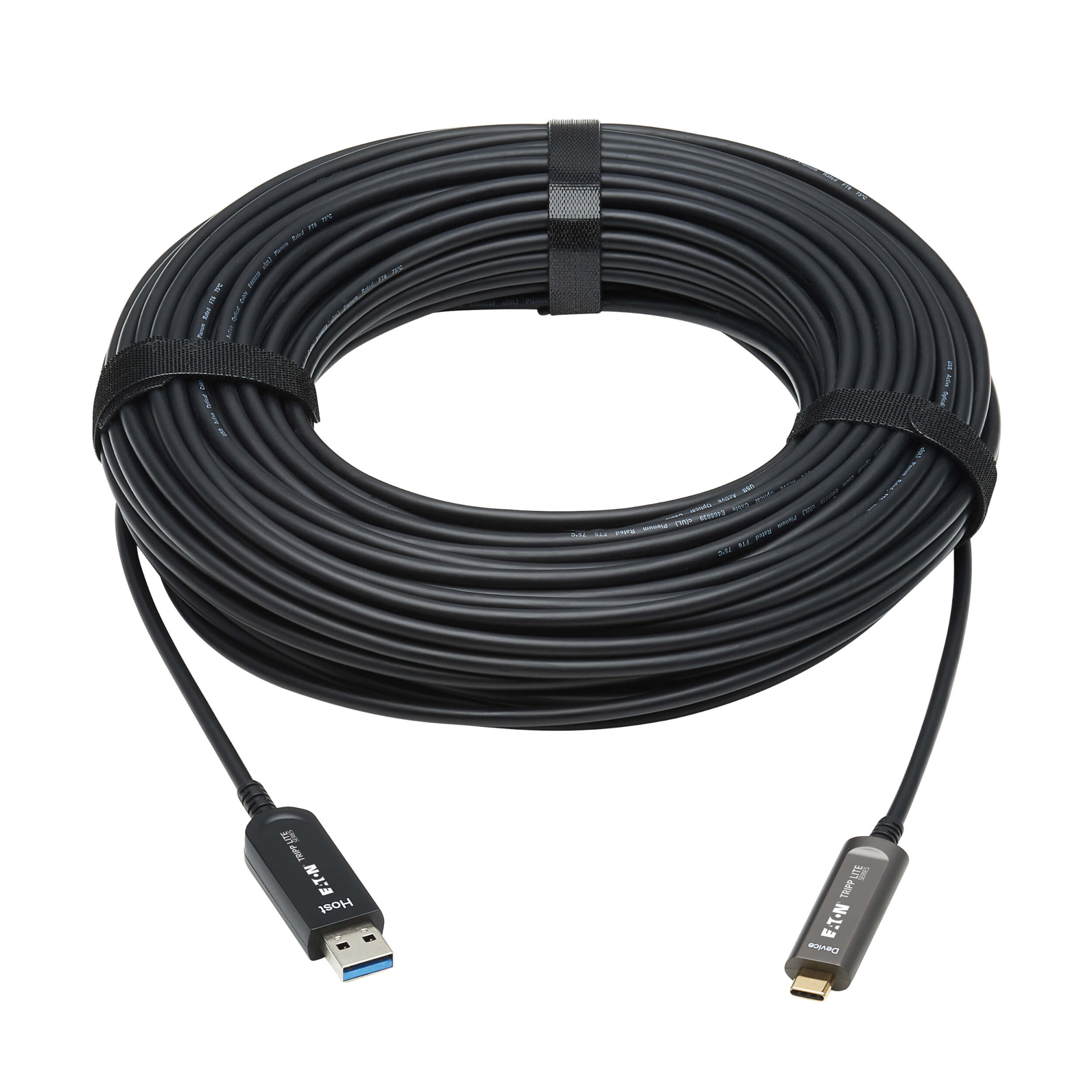 USB Active Optical Cable AOC, Plenum-Rated, USB-A to USB-C, 20 m | Eaton