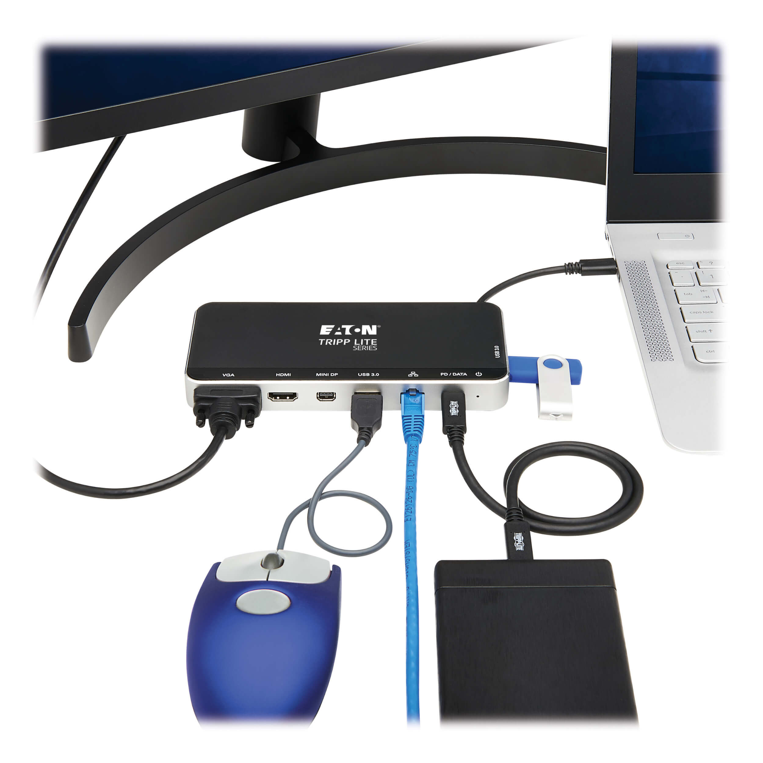 Triple-Display USB-C Dock, 4K HDMI, 4K Mini DisplayPort, VGA, USB-A/C ...