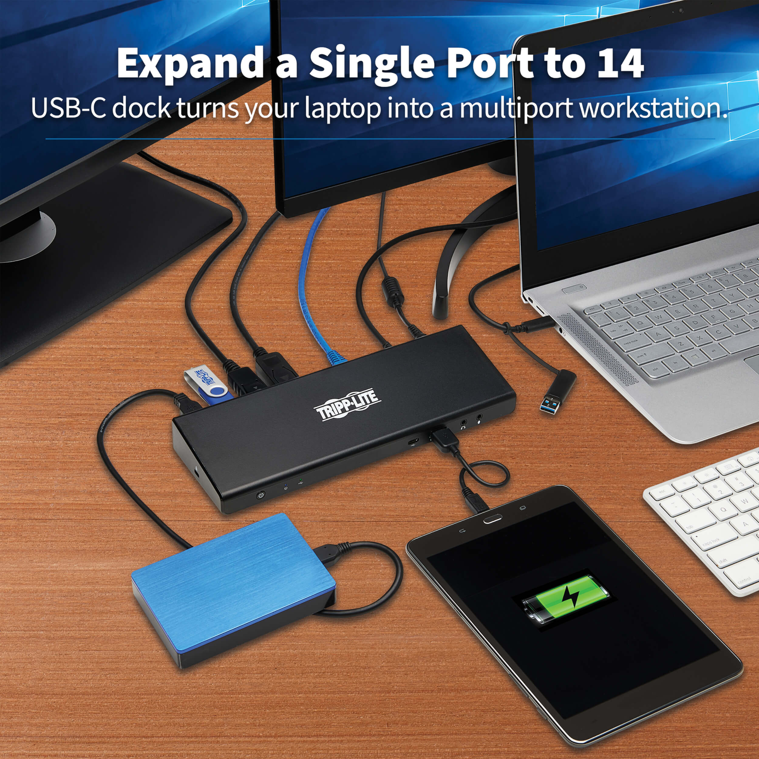 USB-C Dock, Dual Monitor, 5K DP, 4K HDMI, Ethernet 85W Charging, UK, EU ...