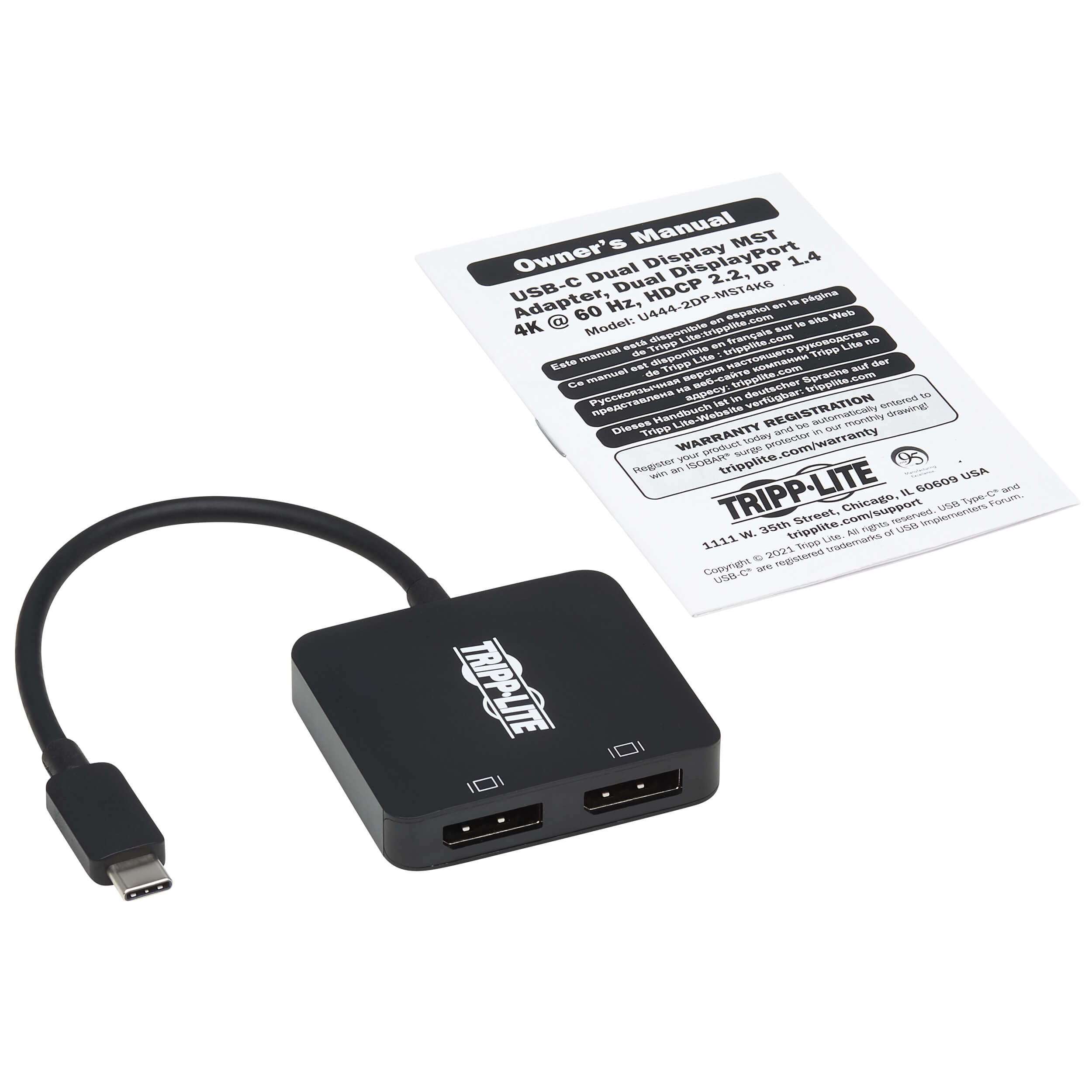 USB-C to Dual DisplayPort 4K MST Adapter | Eaton