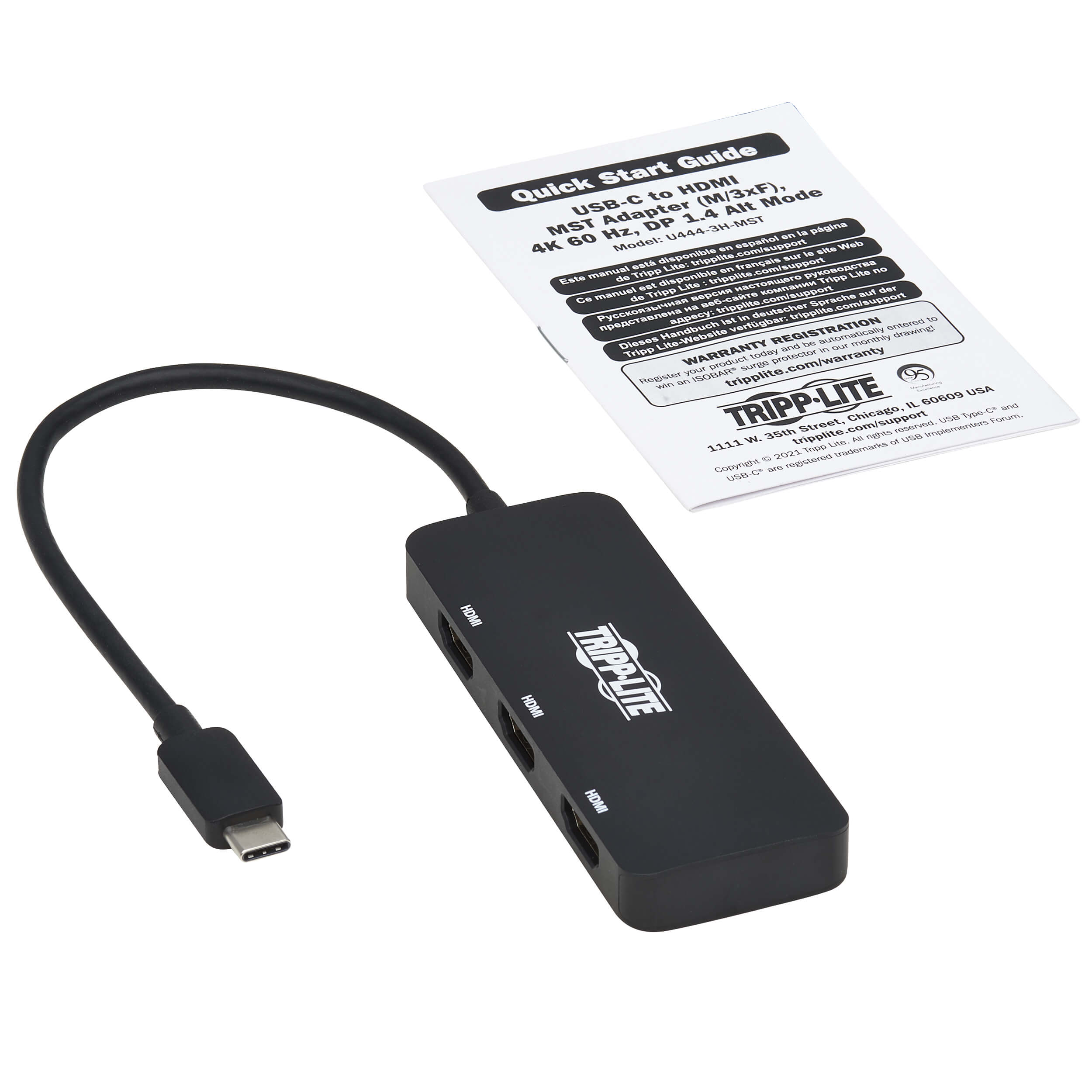 USB-C Adapter, Triple HDMI 4K MST Adapter | Eaton