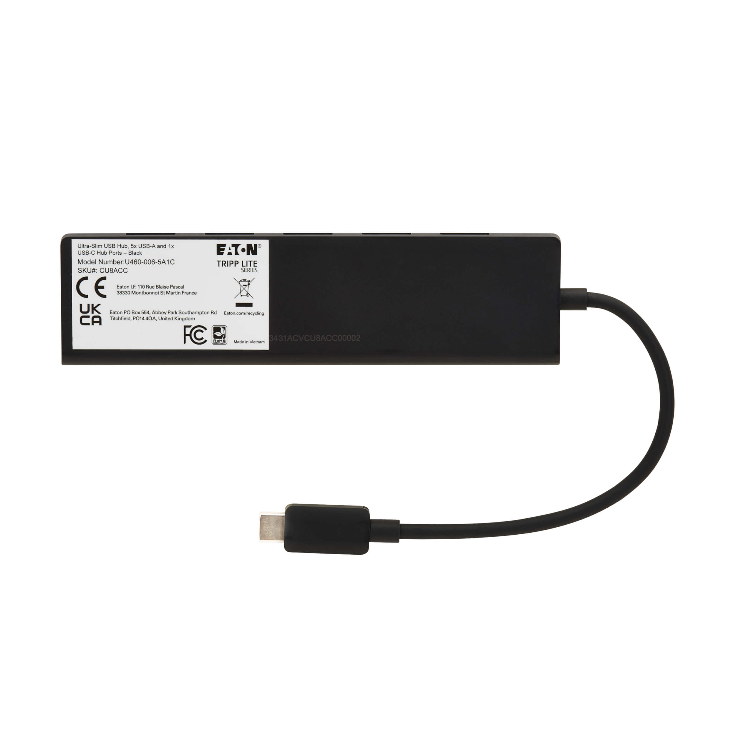 6-Port Slim USB Hub, 10 Gbps, USB-A Hub, USB-C, Thunderbolt 3 | Eaton