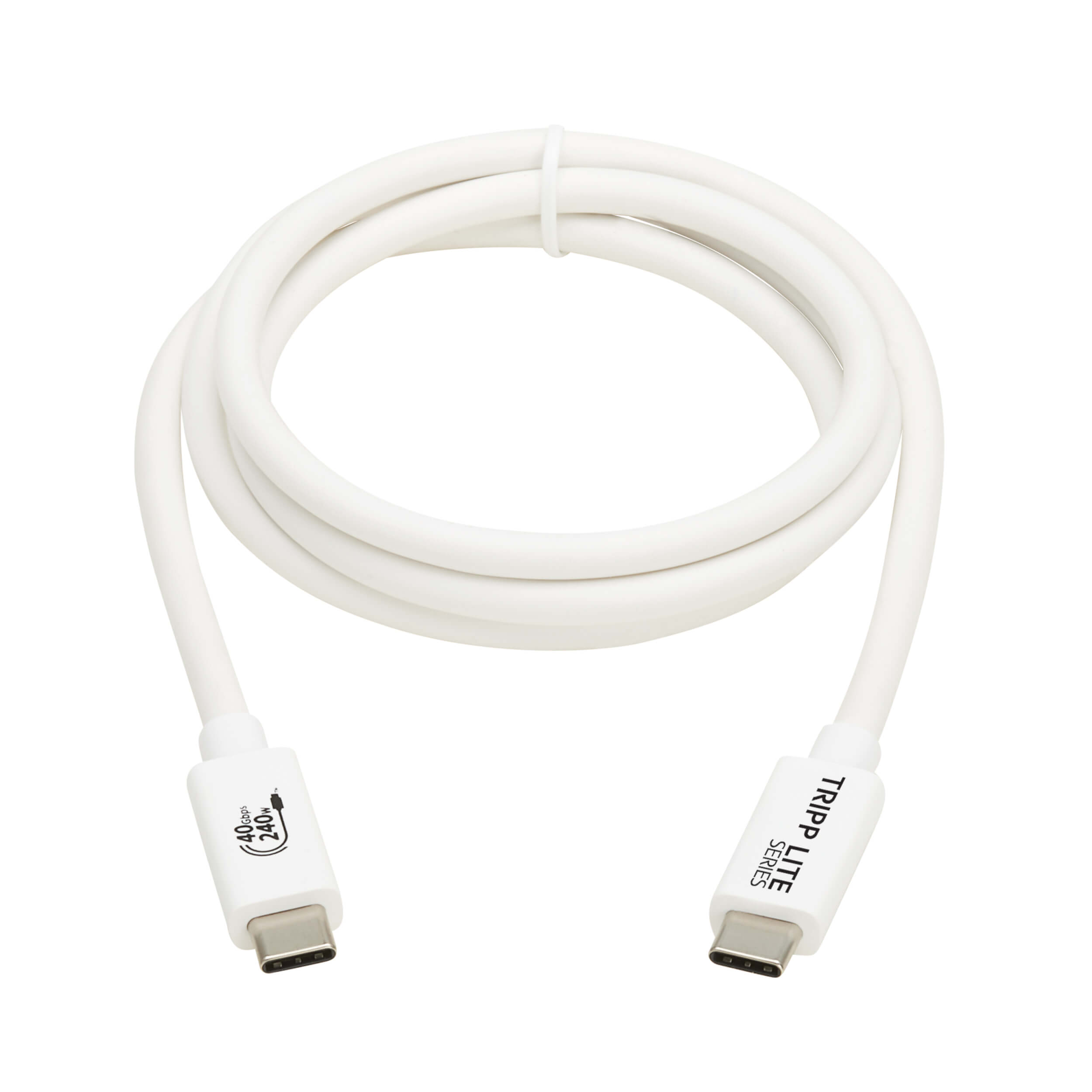USB4 40Gbps Cable, USB-C, 8K 60Hz, 240W Charging, 1m, White | Eaton