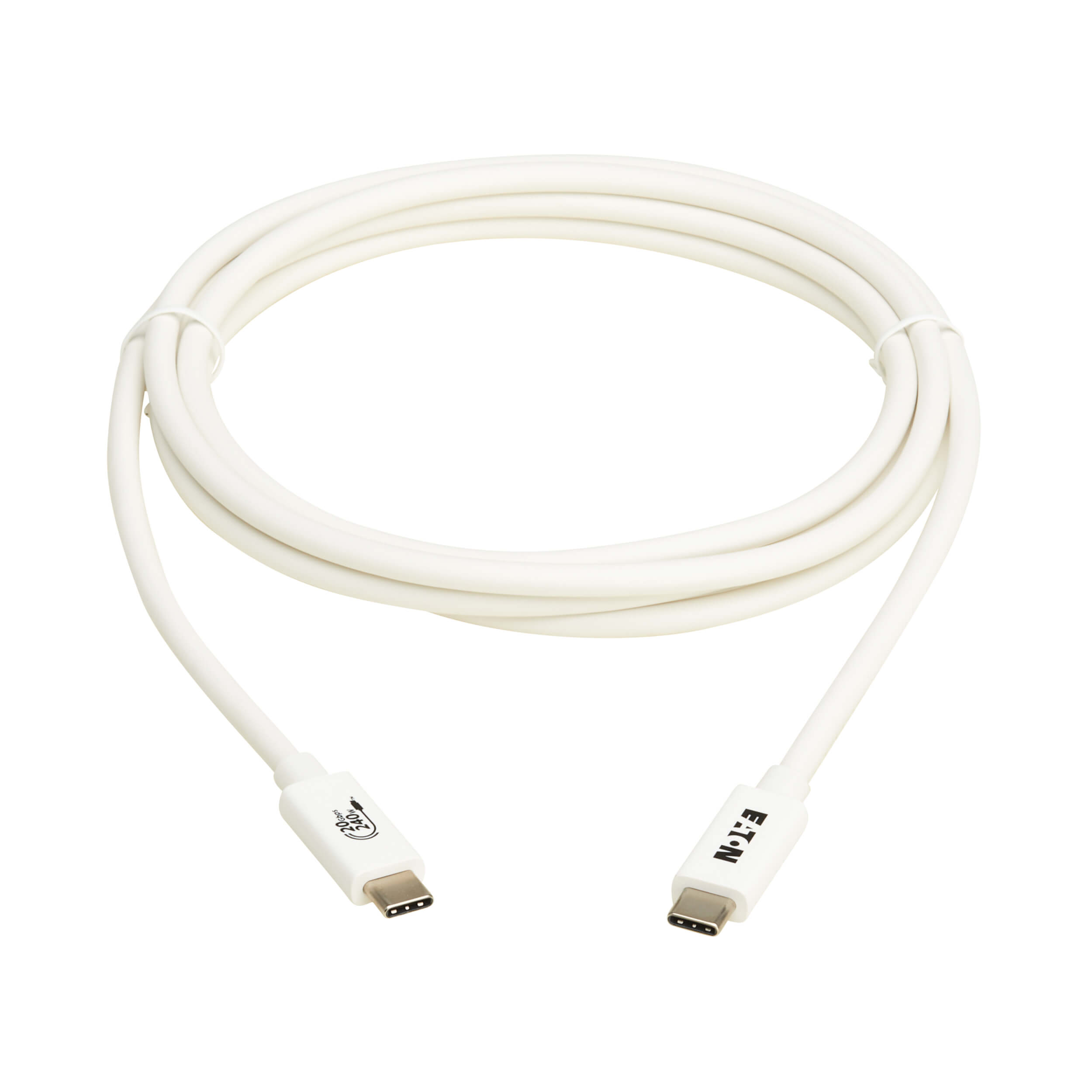 USB4 20Gbps Cable, USB-C, 4K 60Hz, 240W Charging, 2m, White | Eaton