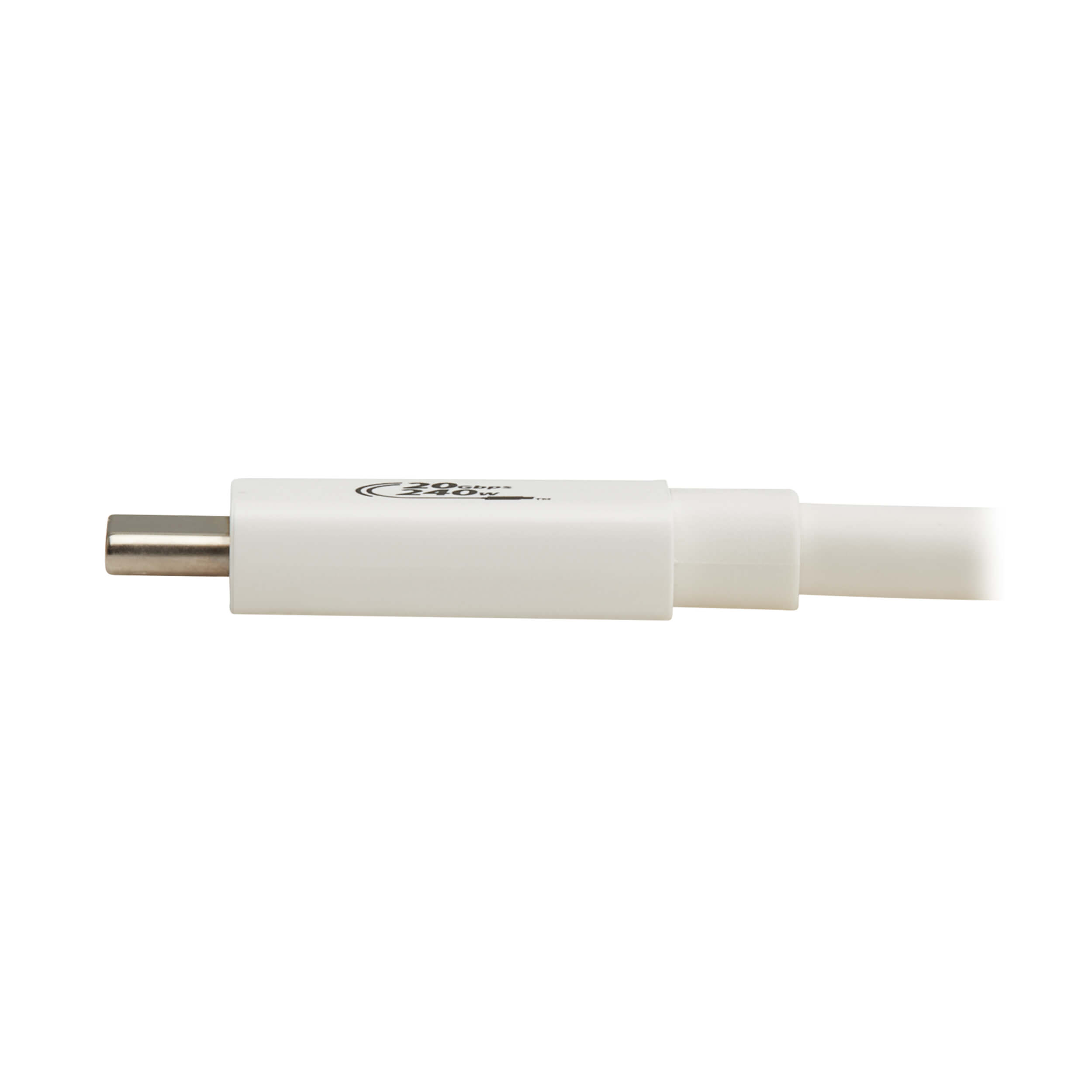 USB4 20Gbps Cable, USB-C, 4K 60Hz, 240W Charging, 2m, White | Eaton