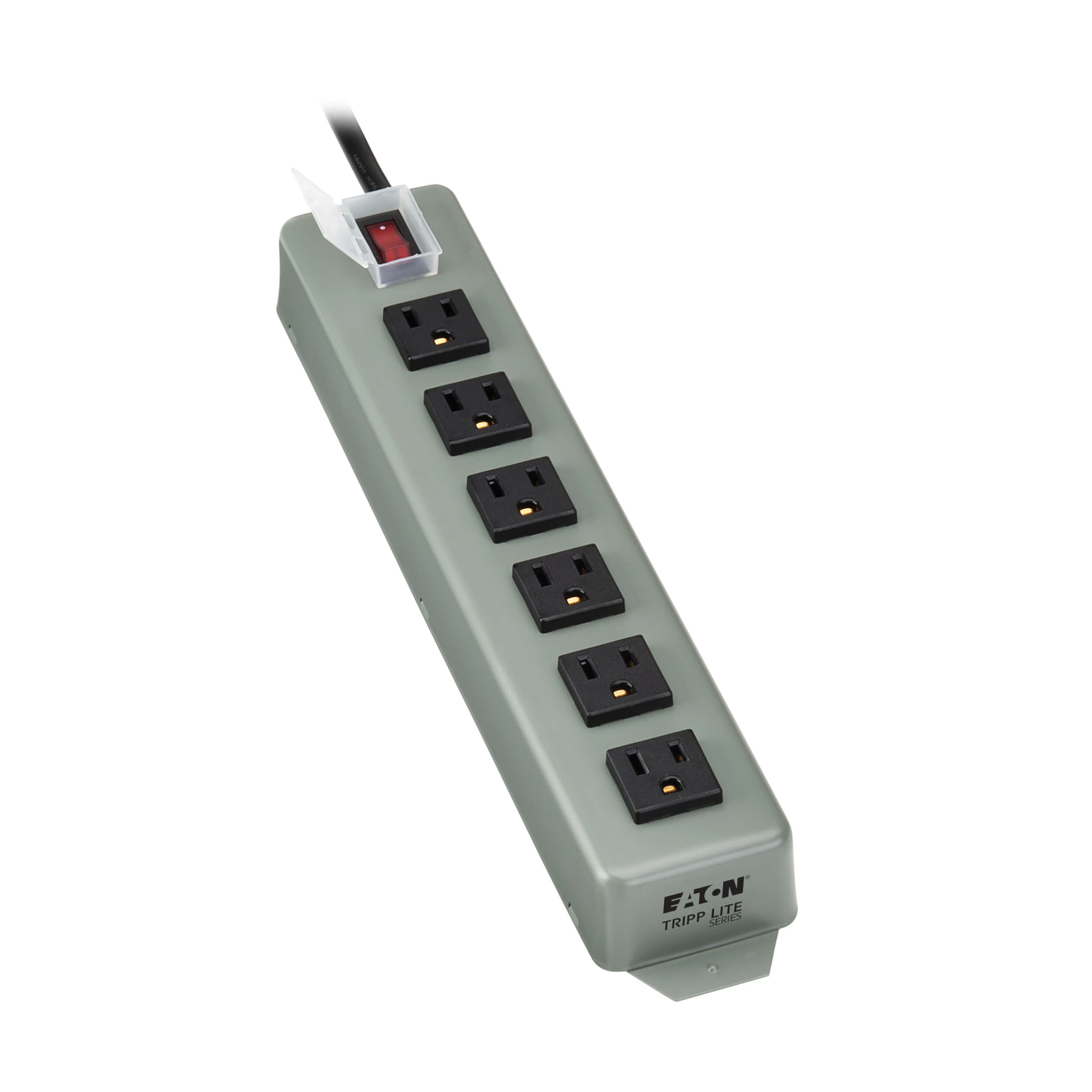 Waber Industrial Power Strip, 6-Outlet, 15 ft. Cord, Locking Switch ...