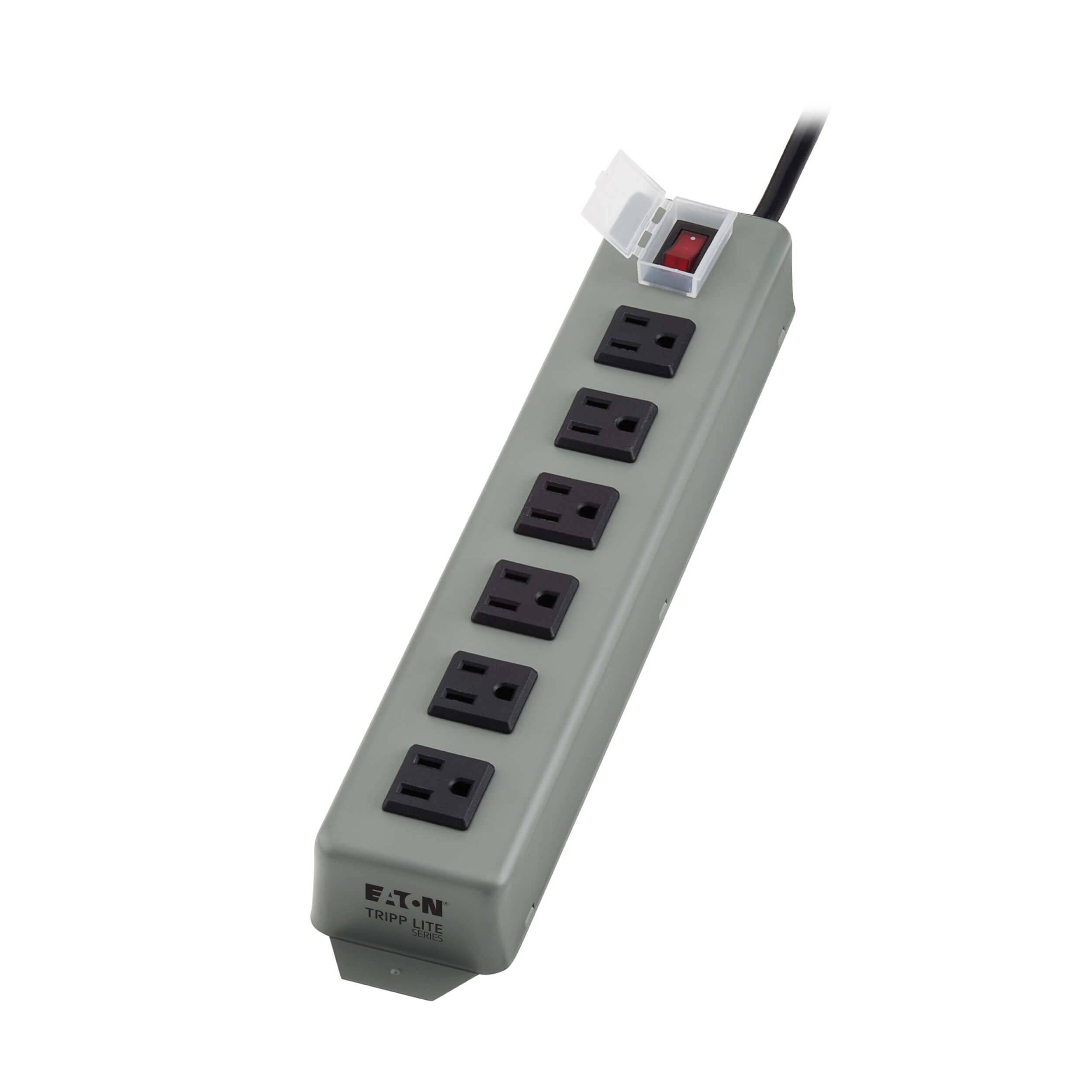 Waber Industrial Power Strip, 6 Right-Angle Outlets, 15 ft. Cord ...