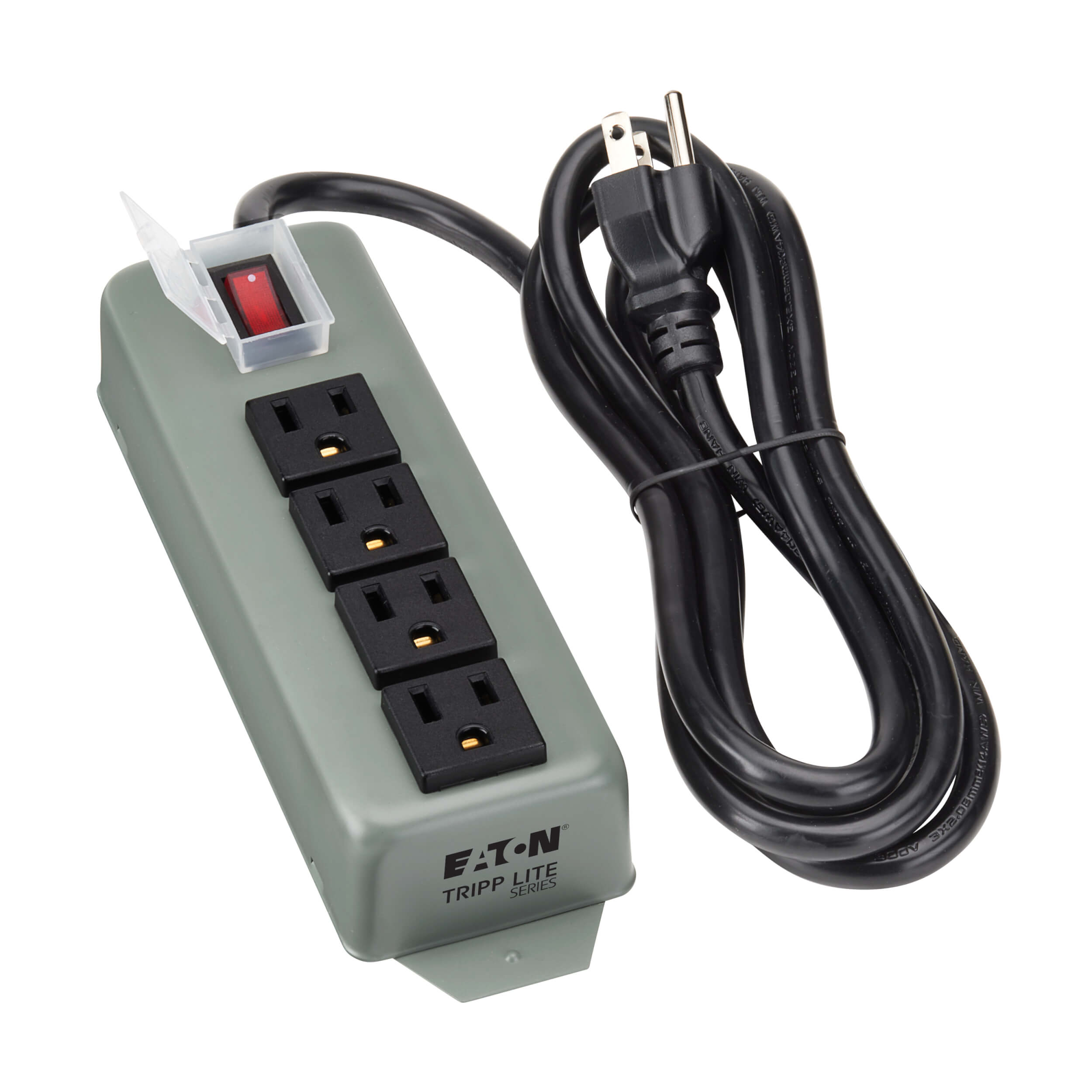 Waber Industrial Power Strip, 4-Outlet, 6 ft. Cord, Locking Switch ...
