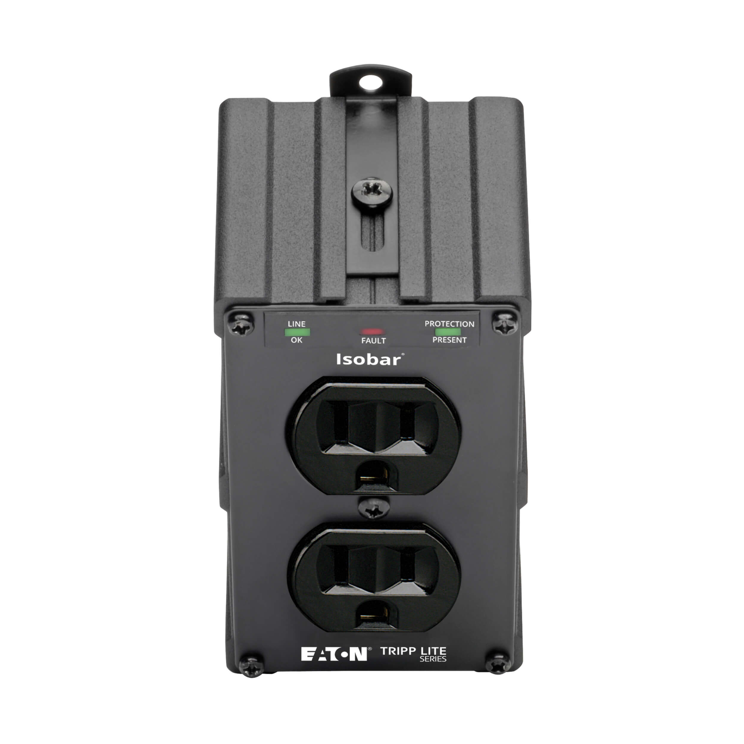 Isobar Surge Protector, 2 Outlet, 1410 Joules, Diagnostic LED | Eaton