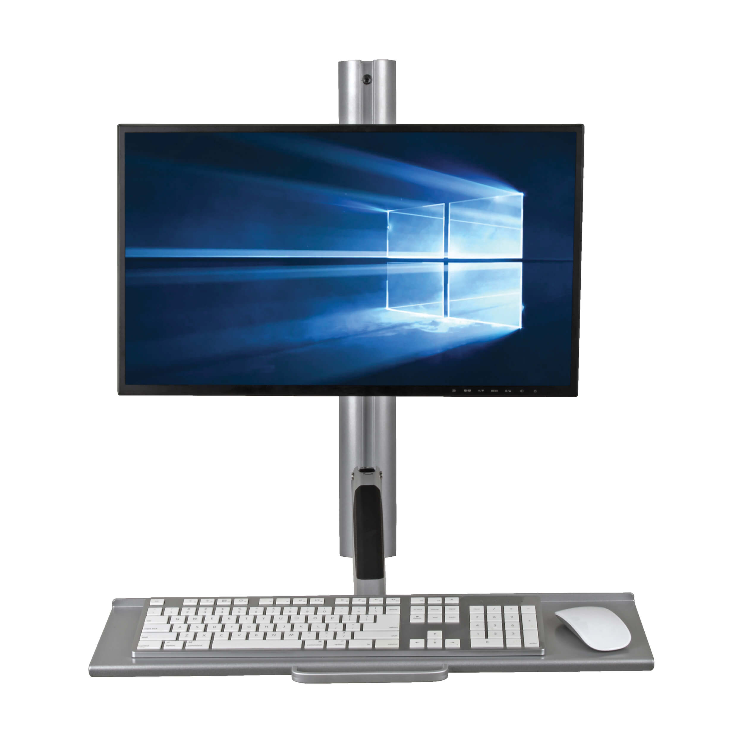 Sit Stand Wall Mount Workstation, Single Display | Eaton