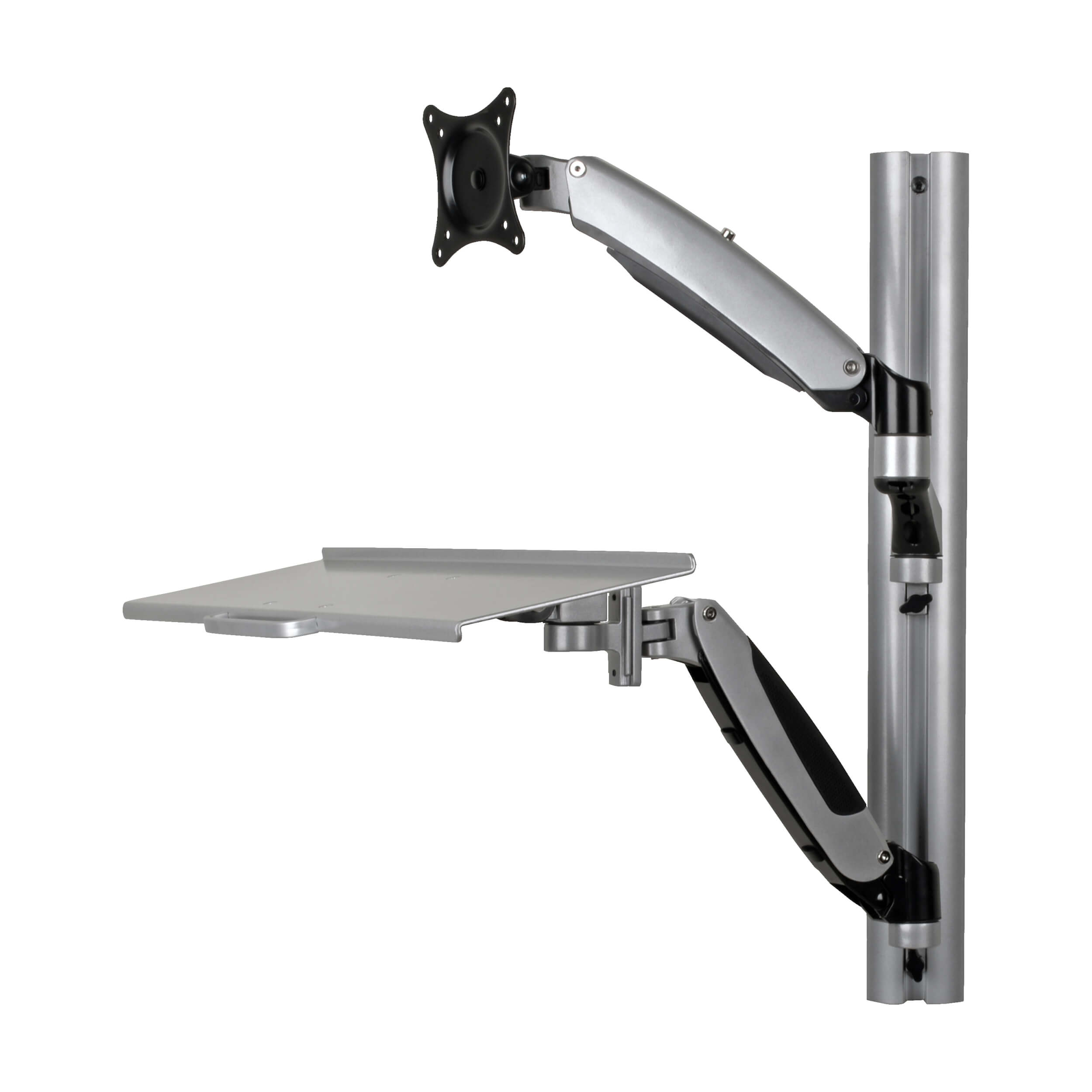 Sit Stand Wall Mount Workstation, Single Display | Eaton