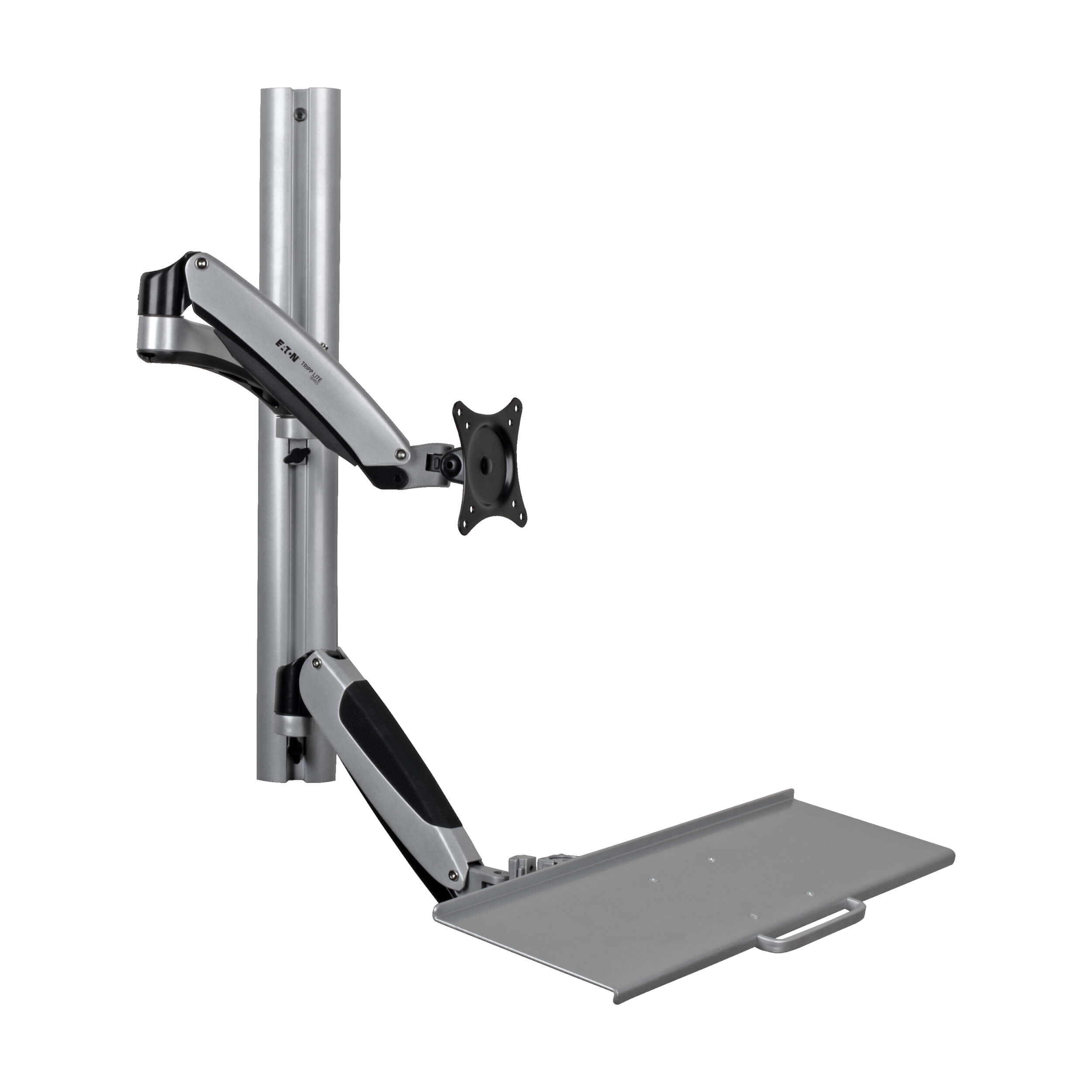 Sit Stand Wall Mount Workstation, Single Display | Eaton