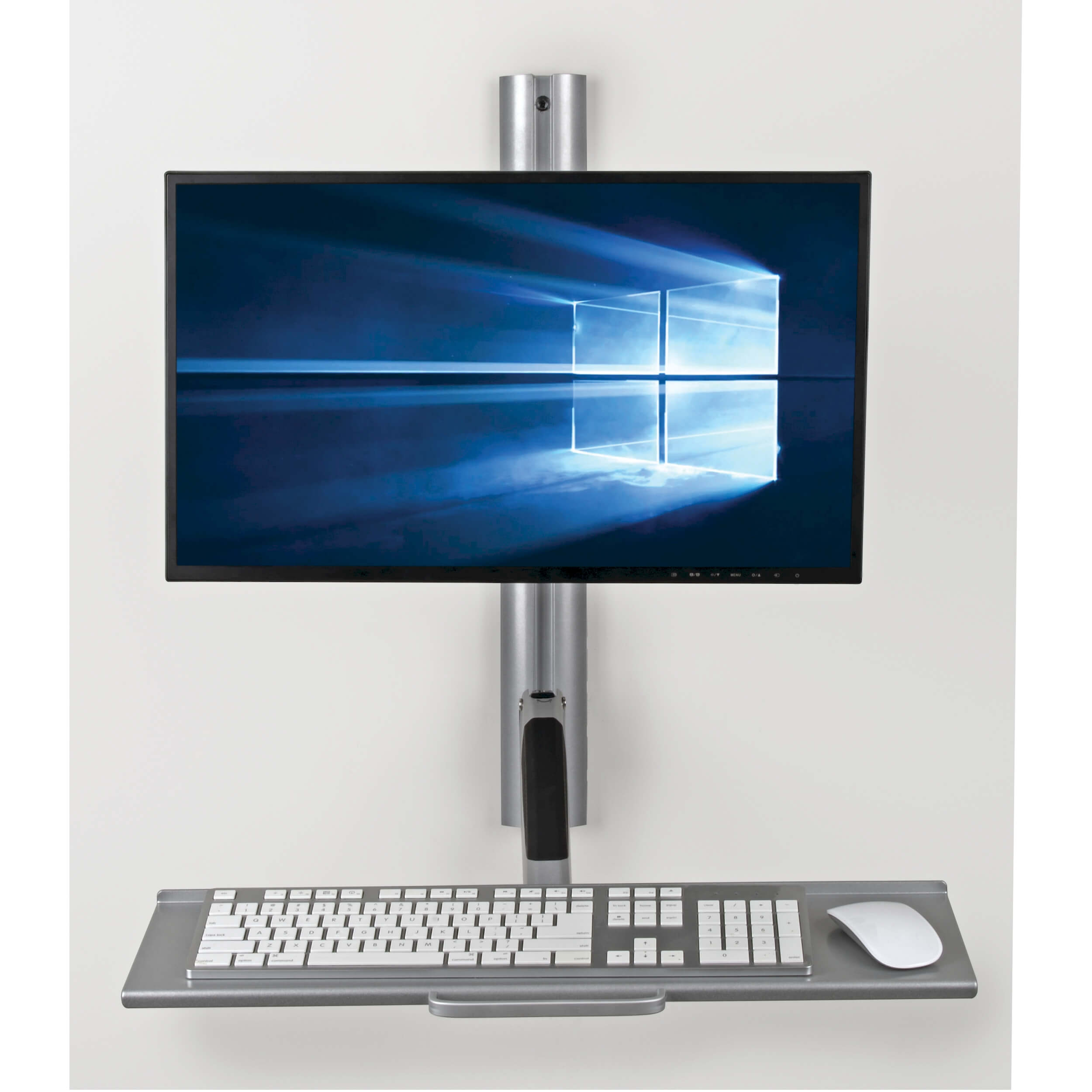 Sit Stand Wall Mount Workstation, Single Display | Eaton