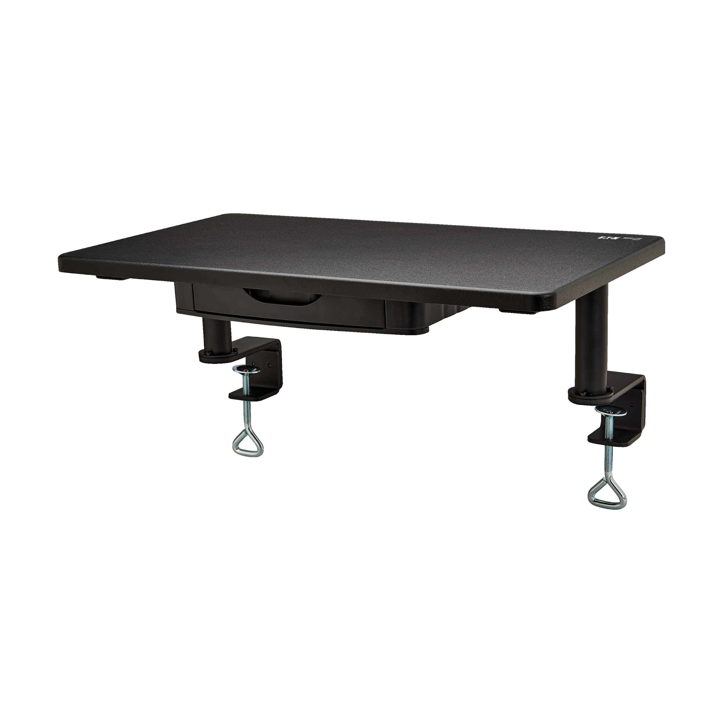 Desk clamp monitor riser with drawer, 24-inch, TAA | Eaton