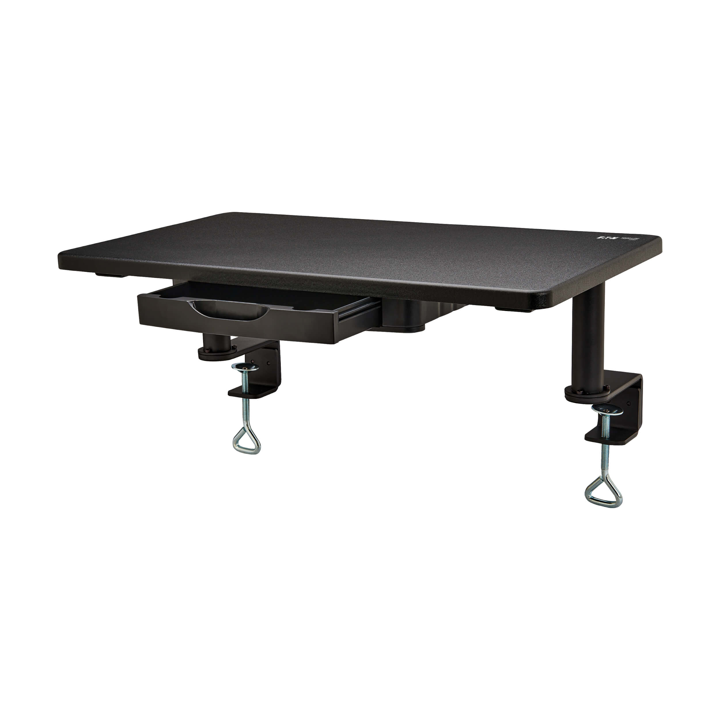 Desk clamp monitor riser with drawer, 24-inch, TAA | Eaton