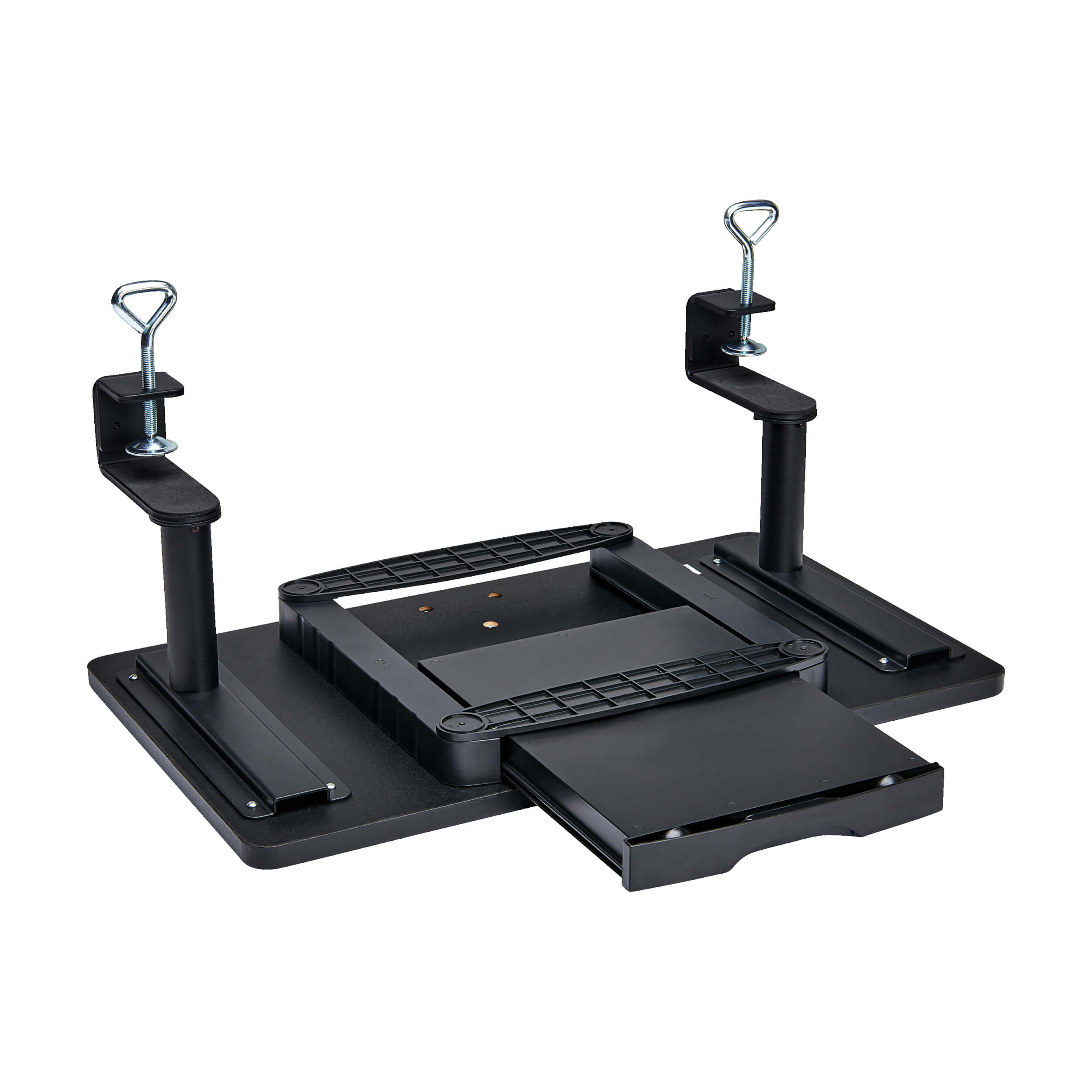 Desk clamp monitor riser with drawer, 24-inch, TAA | Eaton