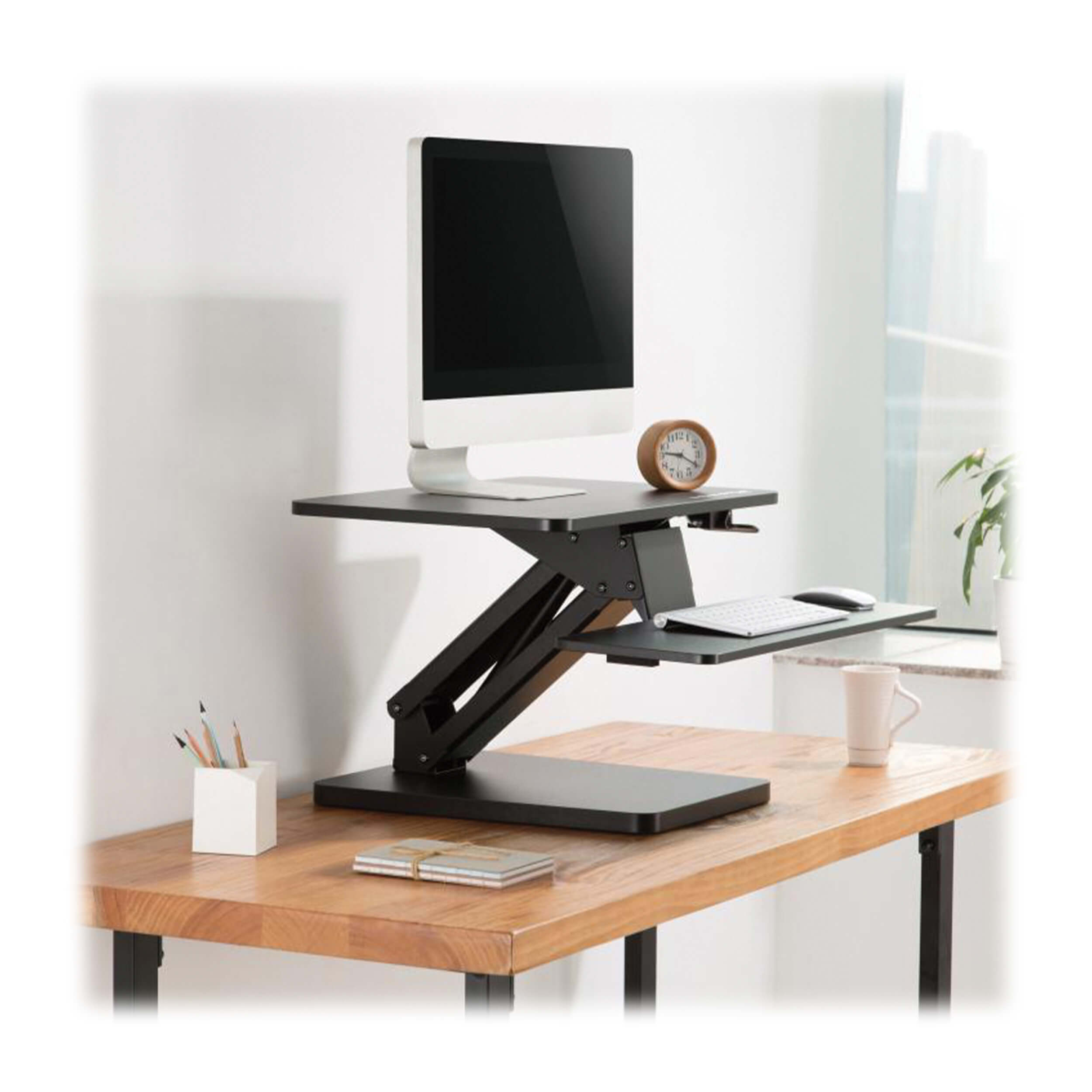 Sit/Stand Desktop with Antimicrobial Coating | Eaton