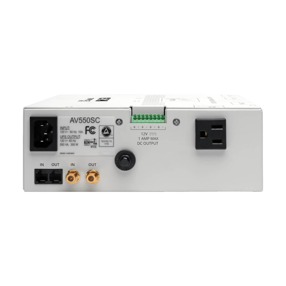 550VA Audio/Video Backup Power Block - Exclusive UPS Protection for ...