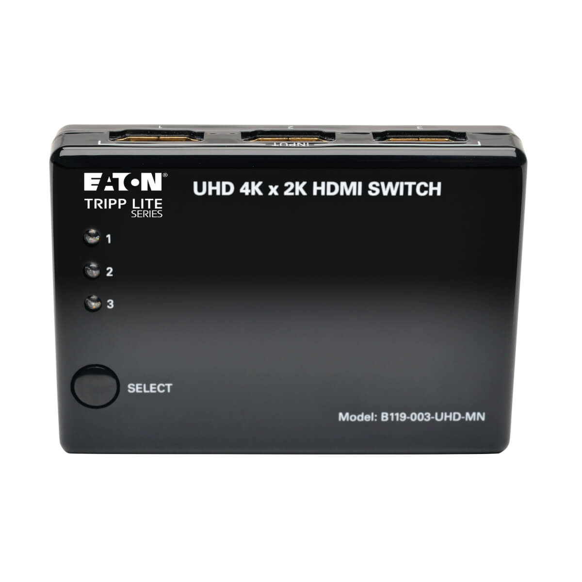 3-Port HDMI Mini Switch, Remote Control, 4K, 3D, HDCP 1.4, EDID | Eaton