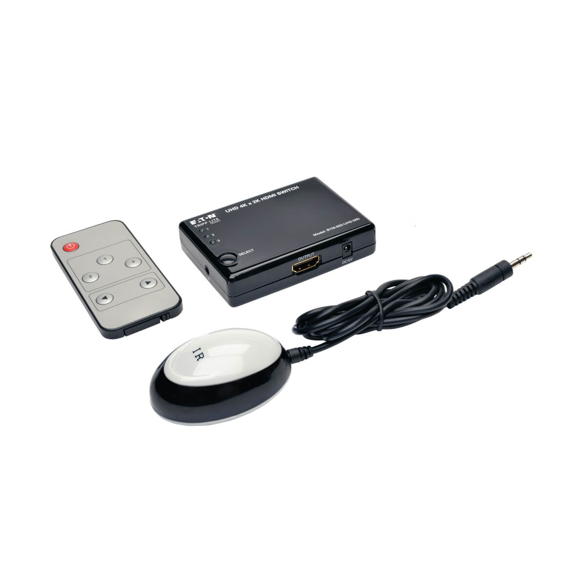 3-Port HDMI Mini Switch, Remote Control, 4K, 3D, HDCP 1.4, EDID | Eaton