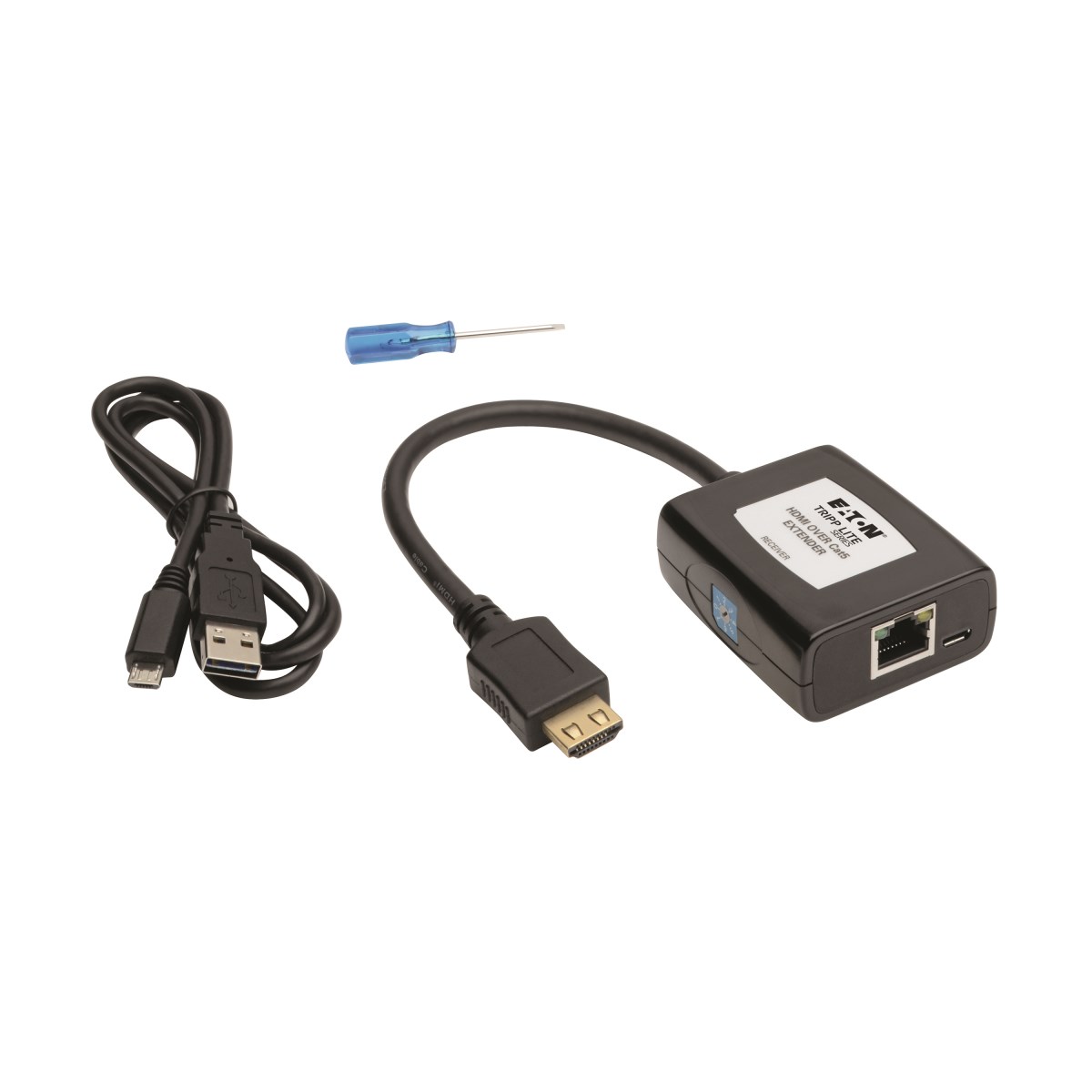 HDMI over Cat5 Cat6 Extender, USB Powered, 125-ft. | Eaton