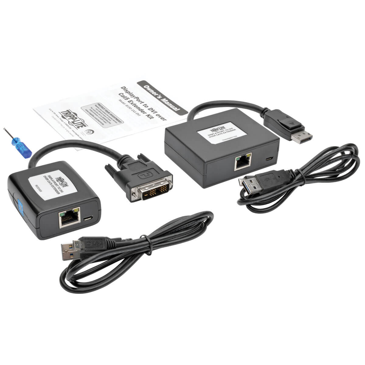 DisplayPort to DVI over Cat5 Cat6 Active Extender Kit | Eaton