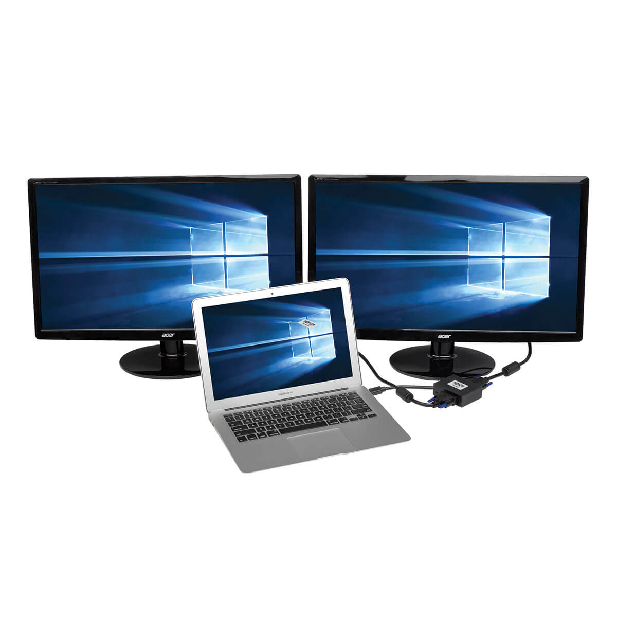 2-Port Mini DisplayPort to DVI Multi-Monitor Splitter, MST Hub | Eaton