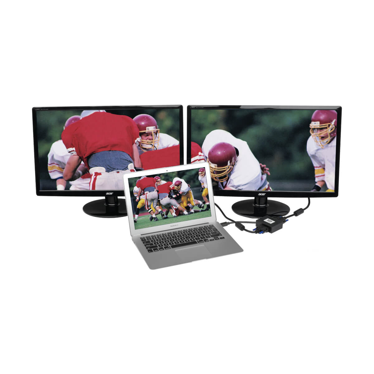 2-Port Mini DisplayPort to DVI Multi-Monitor Splitter, MST Hub | Eaton