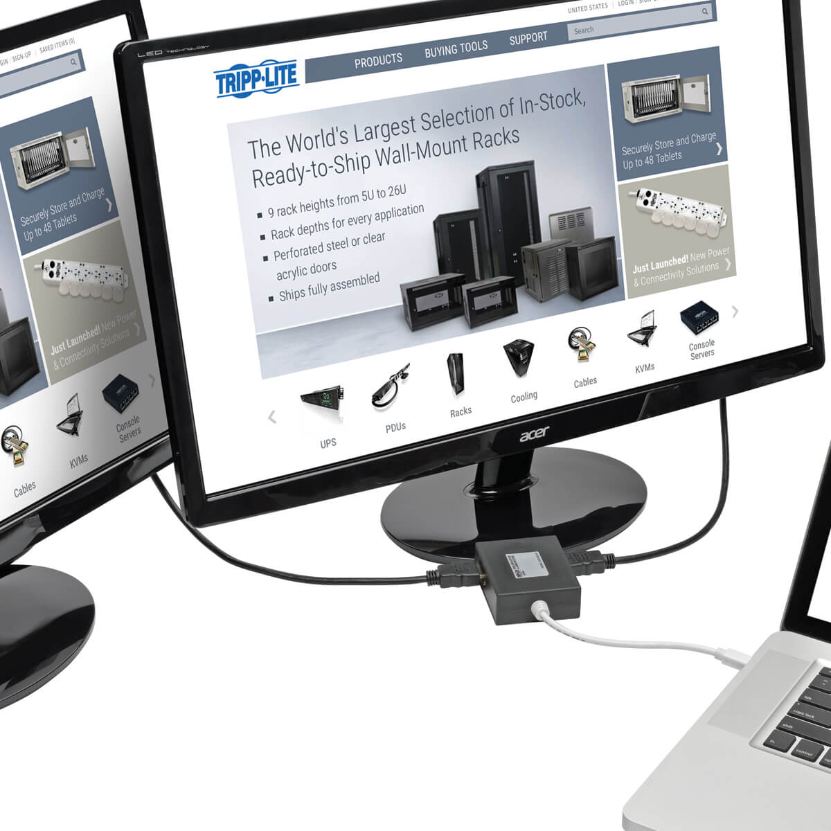 2-Port Mini DisplayPort to HDMI Hub, DP1.2 | Eaton